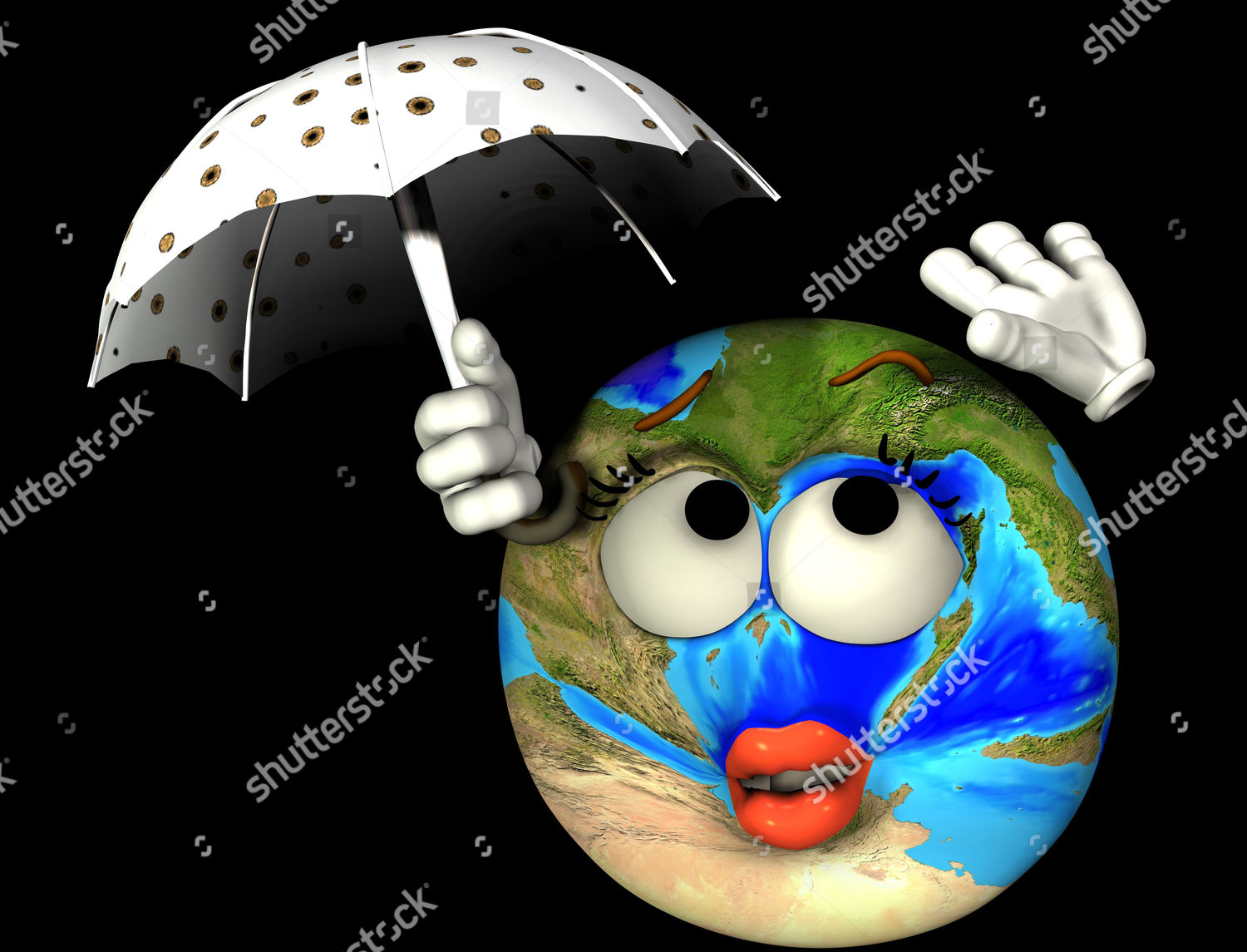 Earth Umbrella Editorial Stock Photo - Stock Image | Shutterstock