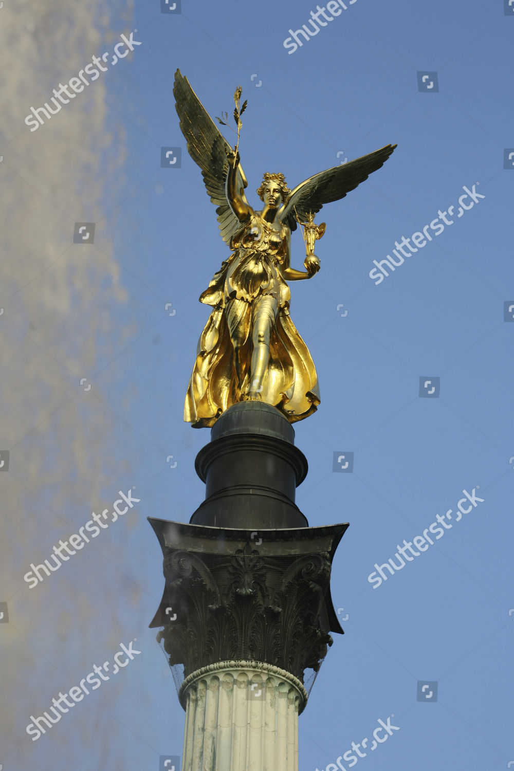 Friedensengel Column Angel Peace Munich Bavaria Editorial Stock Photo ...
