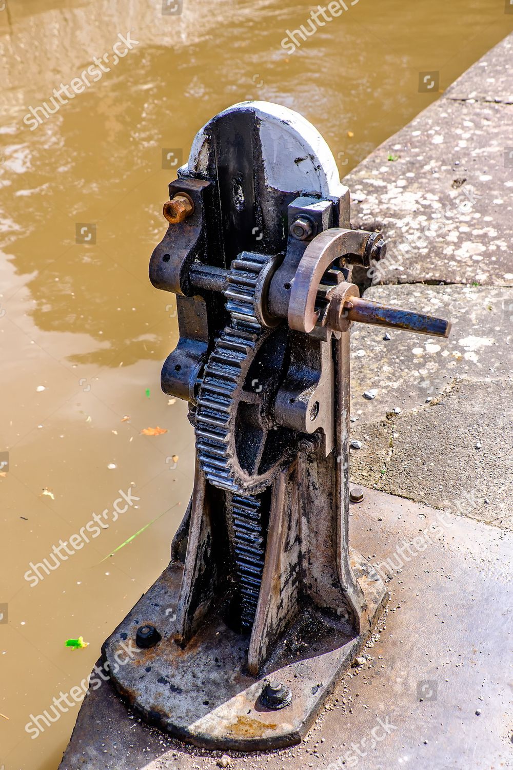 Lock Gate Opening Closing Cogs Mechanism Editorial Stock Photo - Stock ...
