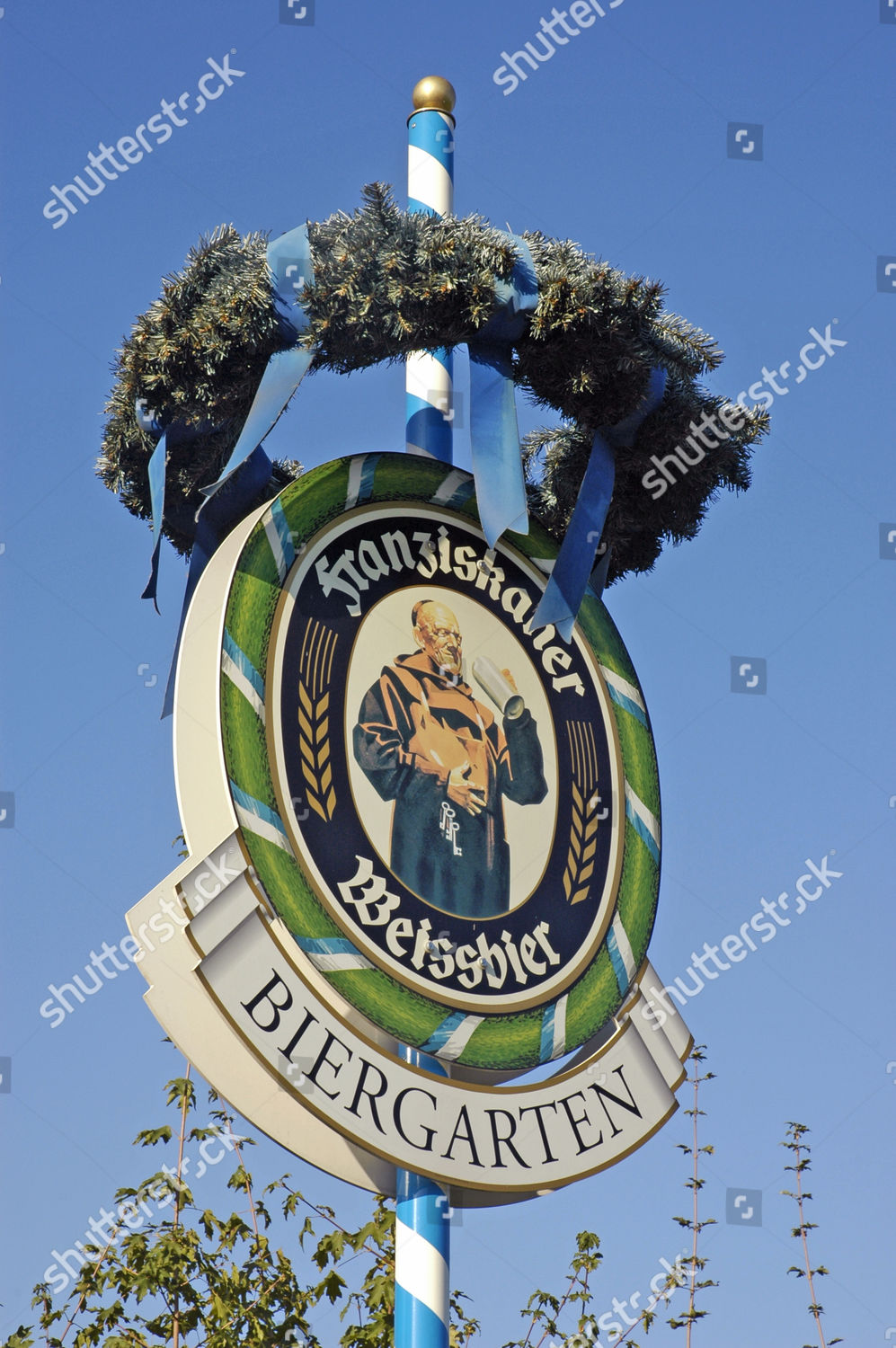 Sign Advertisement Franziskaner Wheat Beer Beergarden Editorial Stock ...