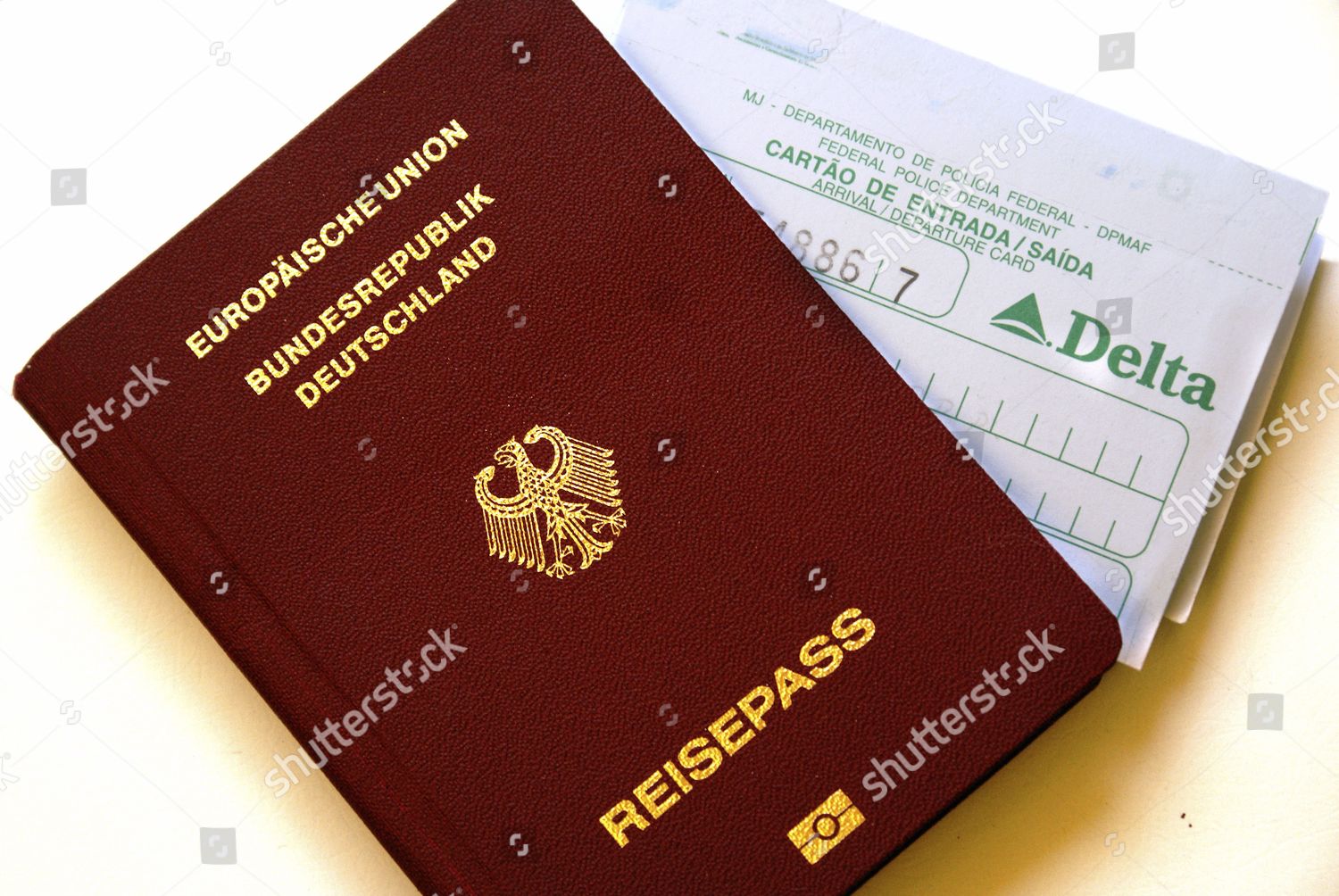 German Passport Biometric Chip Epass Imigration Editorial Stock Photo ...