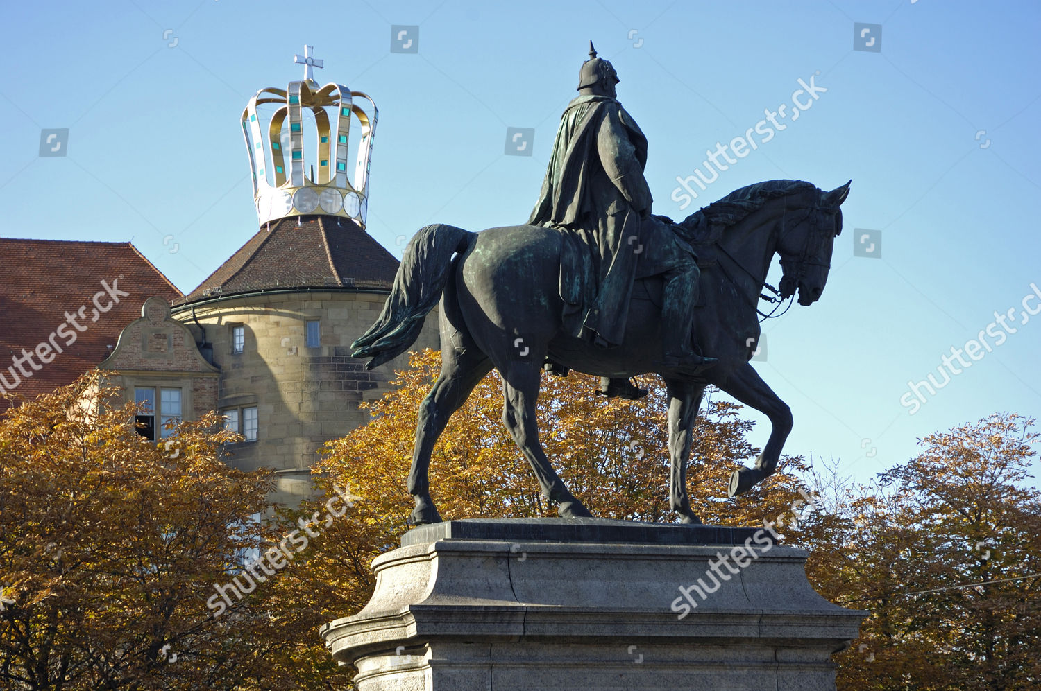 Monument German Emperor Wilhelm Karlsplatz Stuttgart Editorial Stock ...