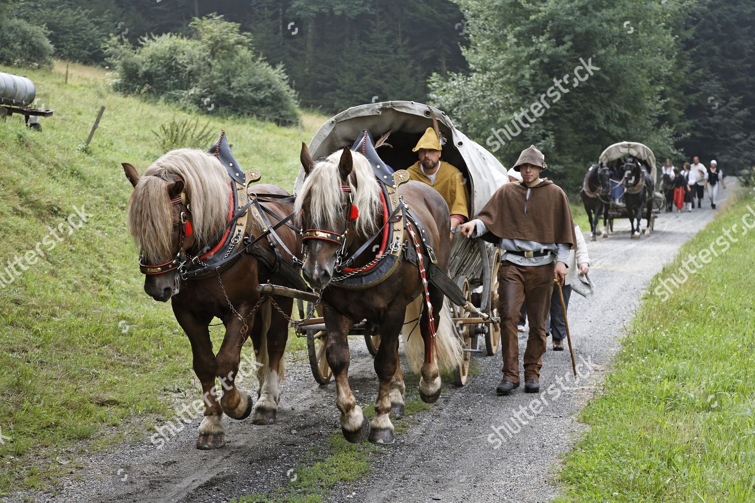 Historical Saeumer Procession Grafenau Bavarian Forest Editorial Stock ...