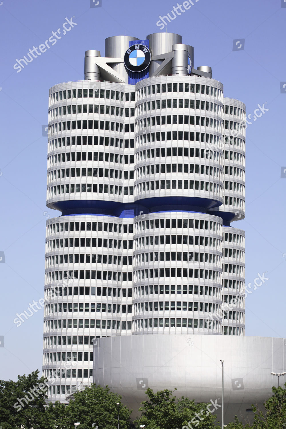 Bmw Headquarters Bmw Tower Fourcylinder Munich Editorial Stock Photo ...