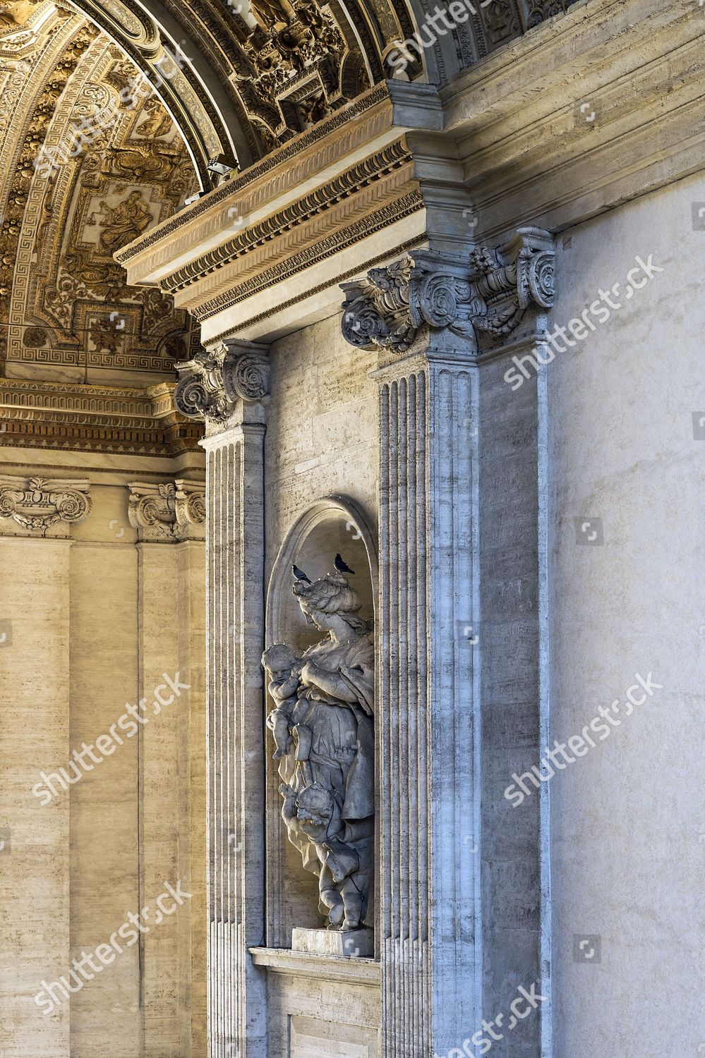 Charity Statue Located Portico St Peters Editorial Stock Photo - Stock ...
