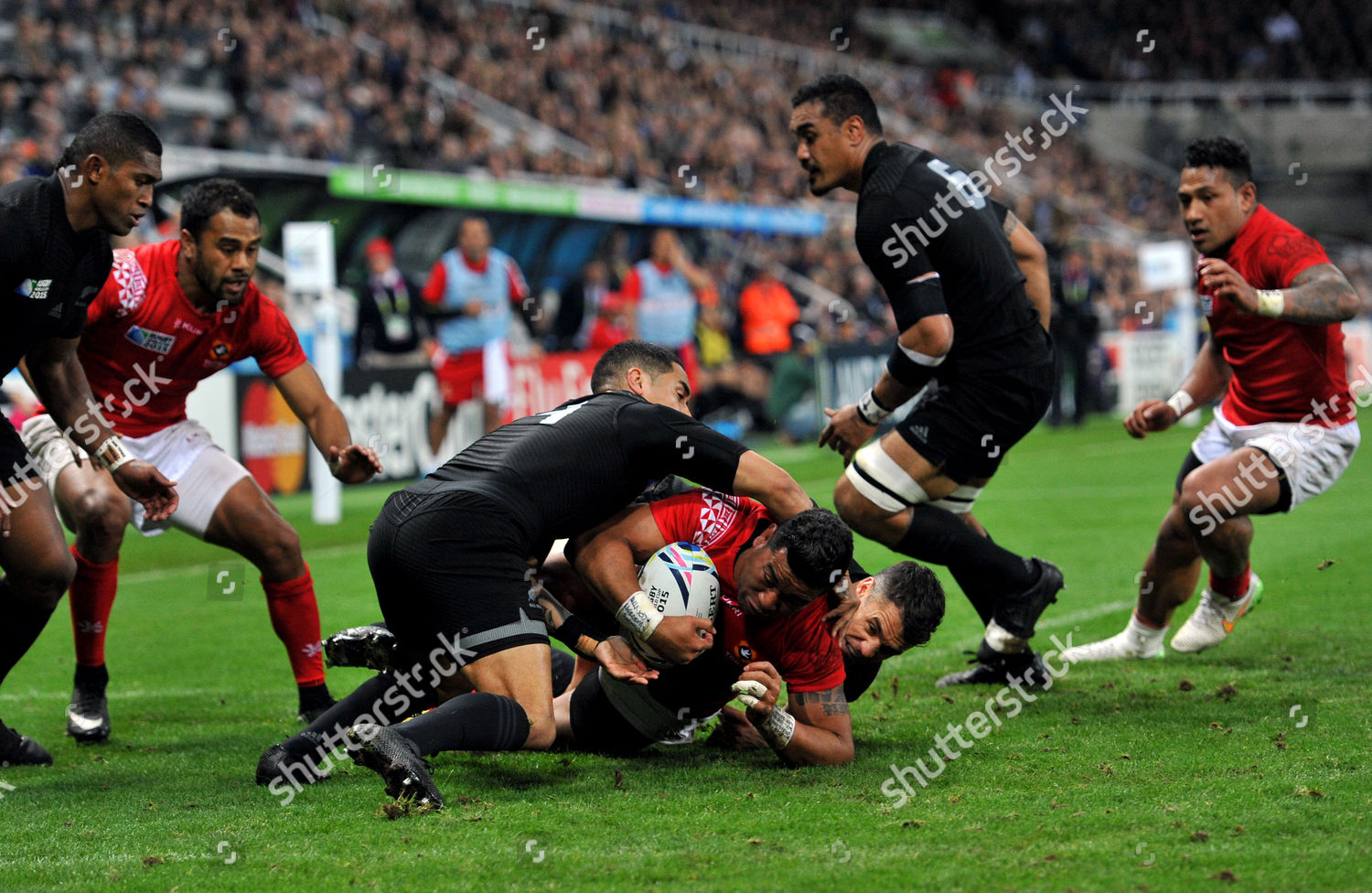 Siale Piutau Tonga Centre Tackled By Editorial Stock Photo - Stock ...