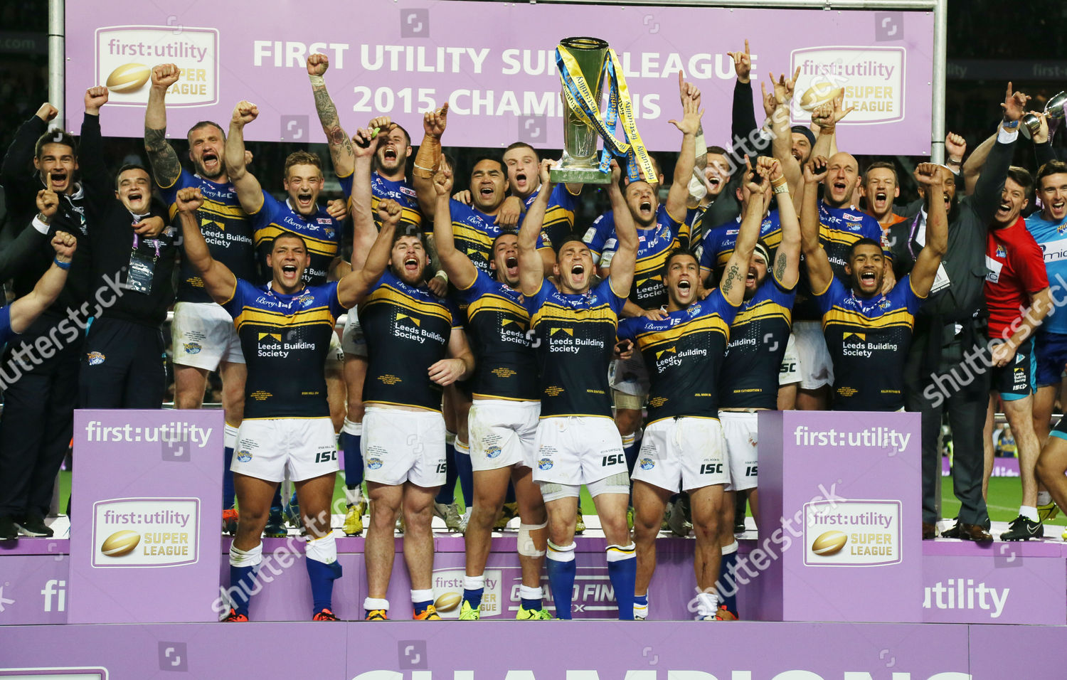 Leeds Rhinos Celebrate Trophy End First Editorial Stock Photo - Stock ...