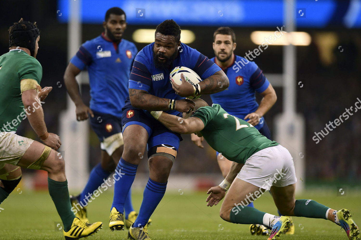 Mathieu Bastareaud France Takes On Ireland Editorial Stock Photo ...
