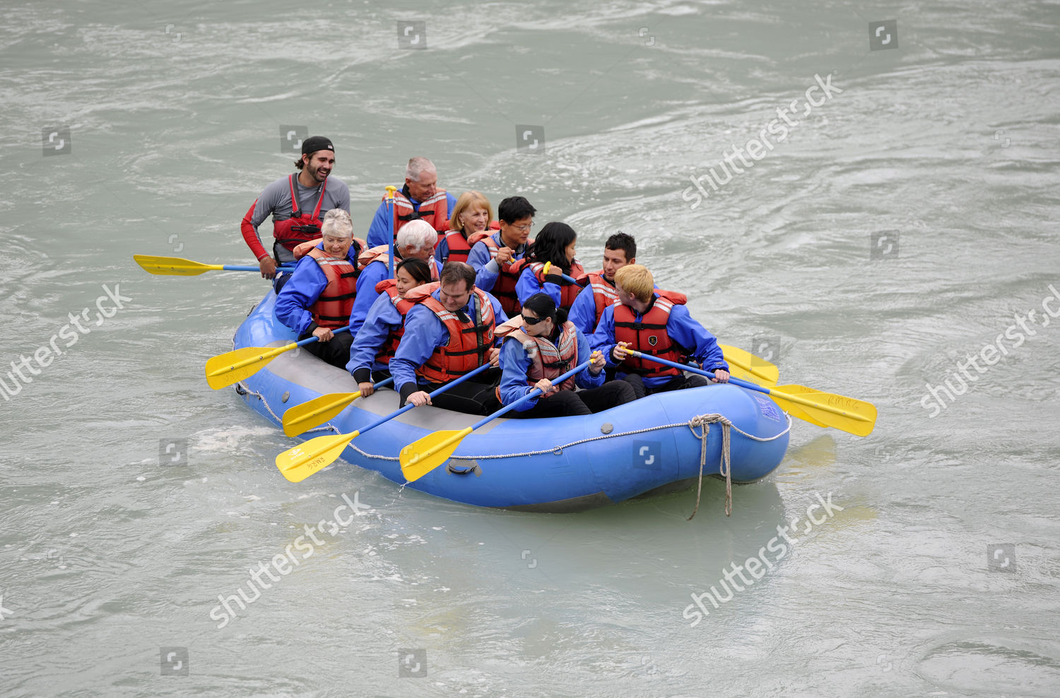 Whitewater Rafting Athabasca Falls Waterfall Athabasca Editorial Stock ...