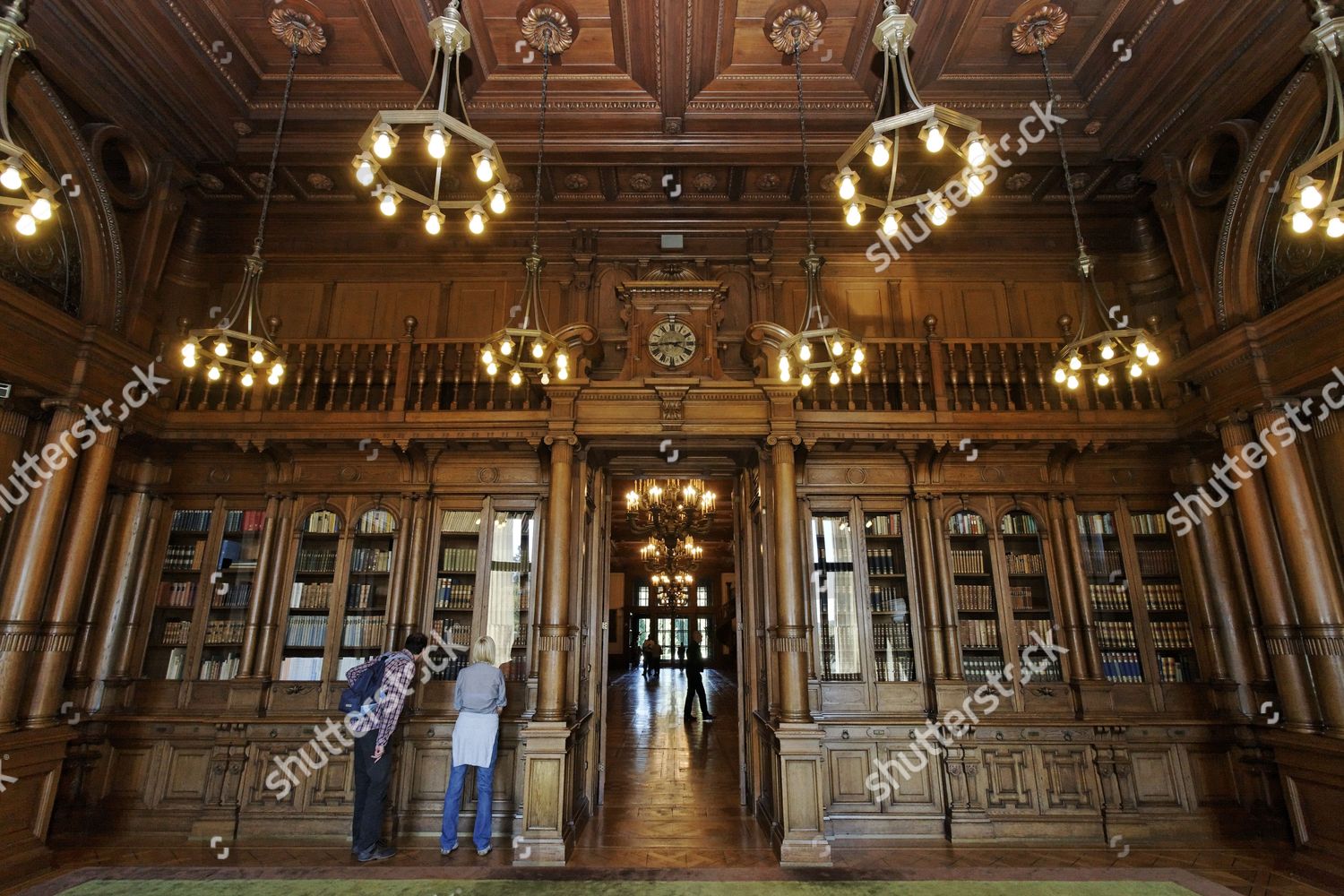Library Wood Paneling Villa Huegel Former Editorial Stock Photo - Stock ...