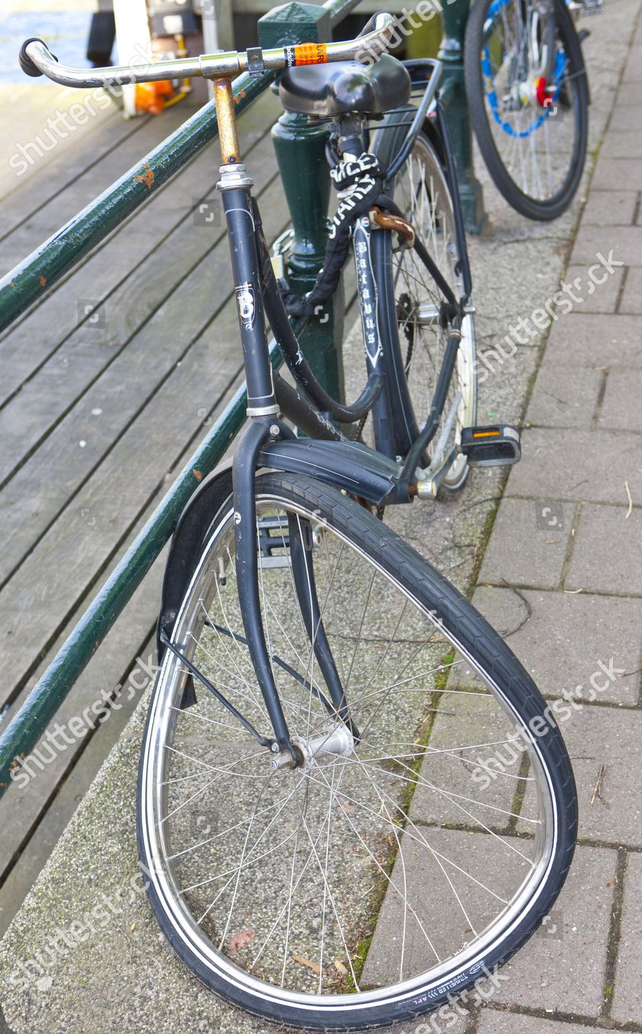 Bicycle Defective Front Tire Amsterdam Holland Editorial Stock Photo ...