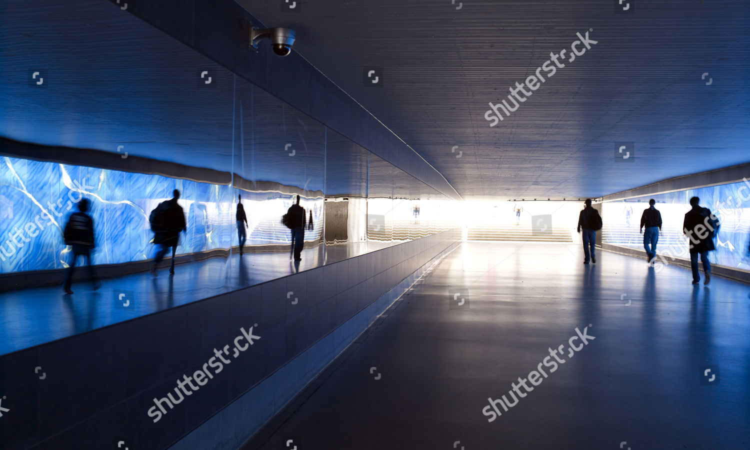 Modern Pedestrian Underpass Surveillance Cameras Editorial Stock Photo ...