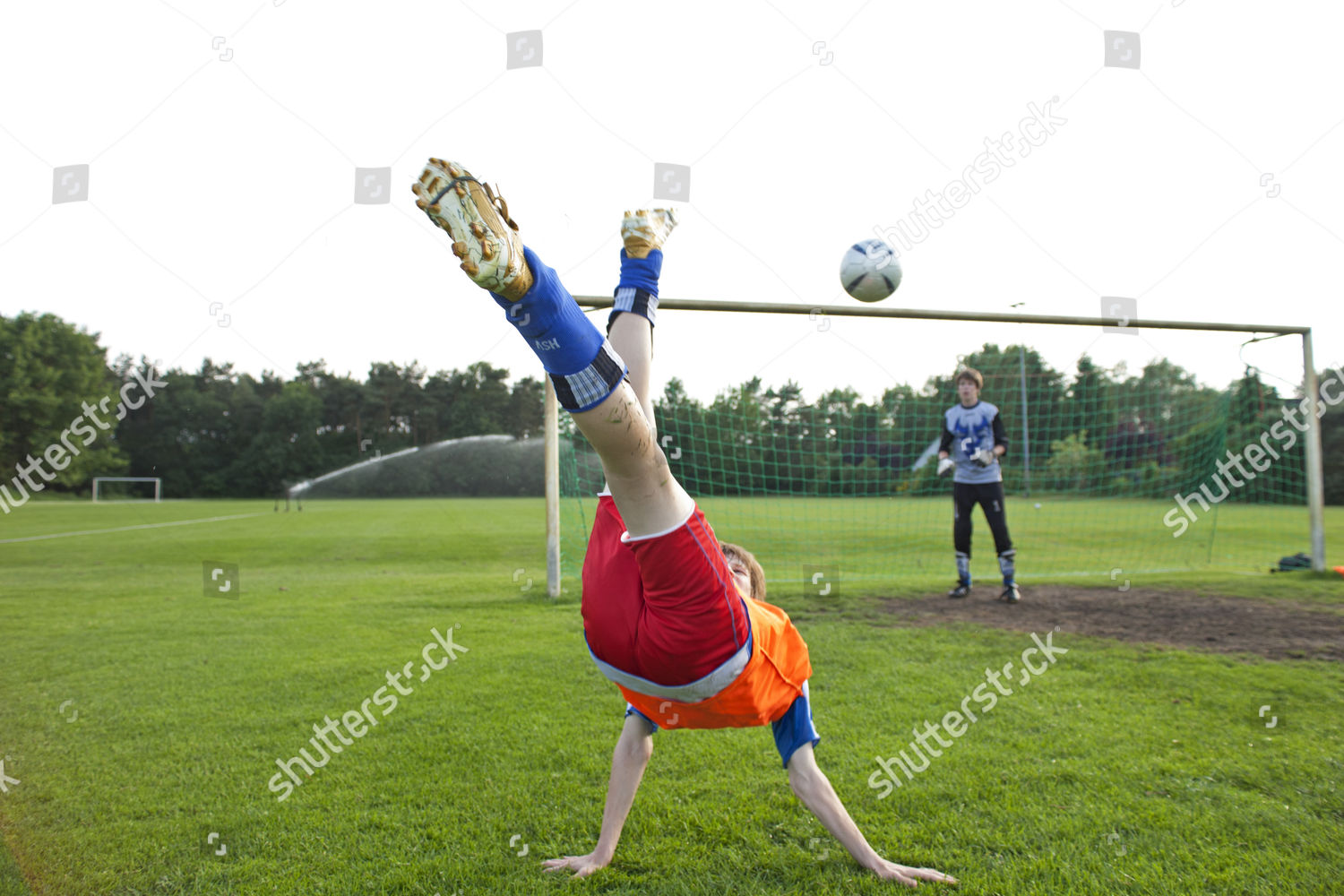 Model Released Boy Doing Bicycle Kick Editorial Stock Photo - Stock ...