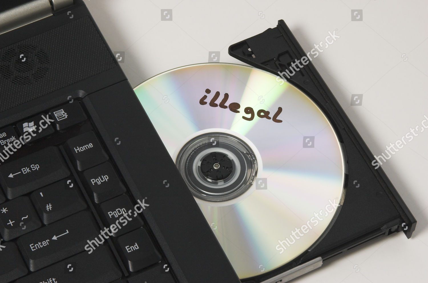 Cd Rom Labeled Illegal Lying Cd Editorial Stock Photo - Stock Image ...