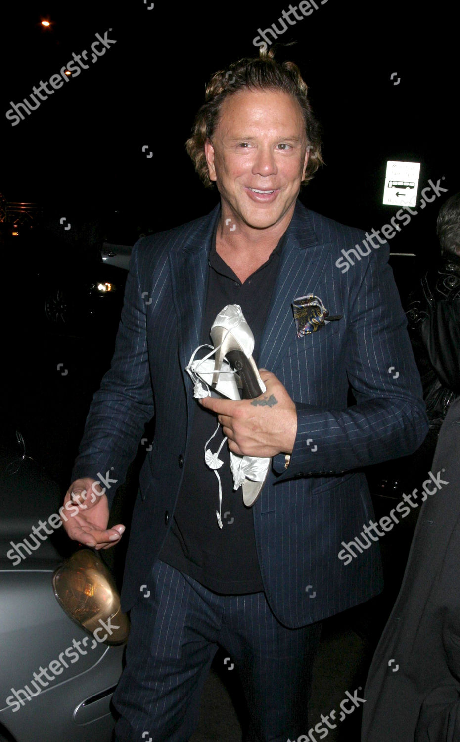 Mickey Rourke Arriving Dorchester Hotel Carrying Editorial Stock Photo ...