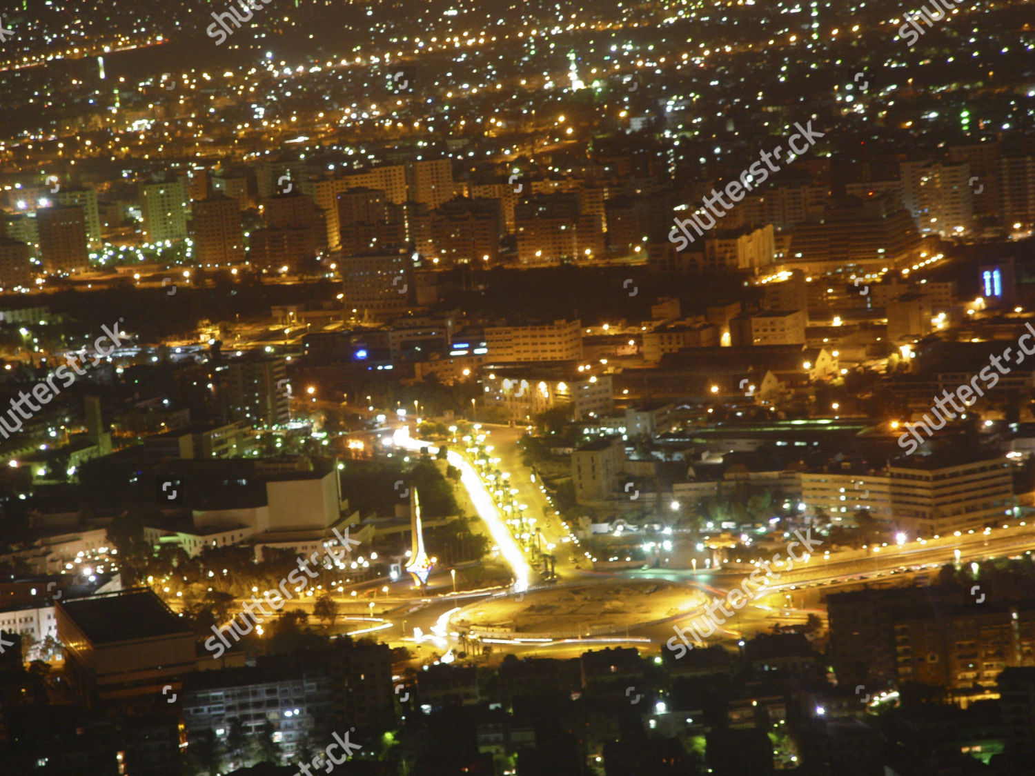 View Qasyun Over Damascus Damascus Night Editorial Stock Photo - Stock ...