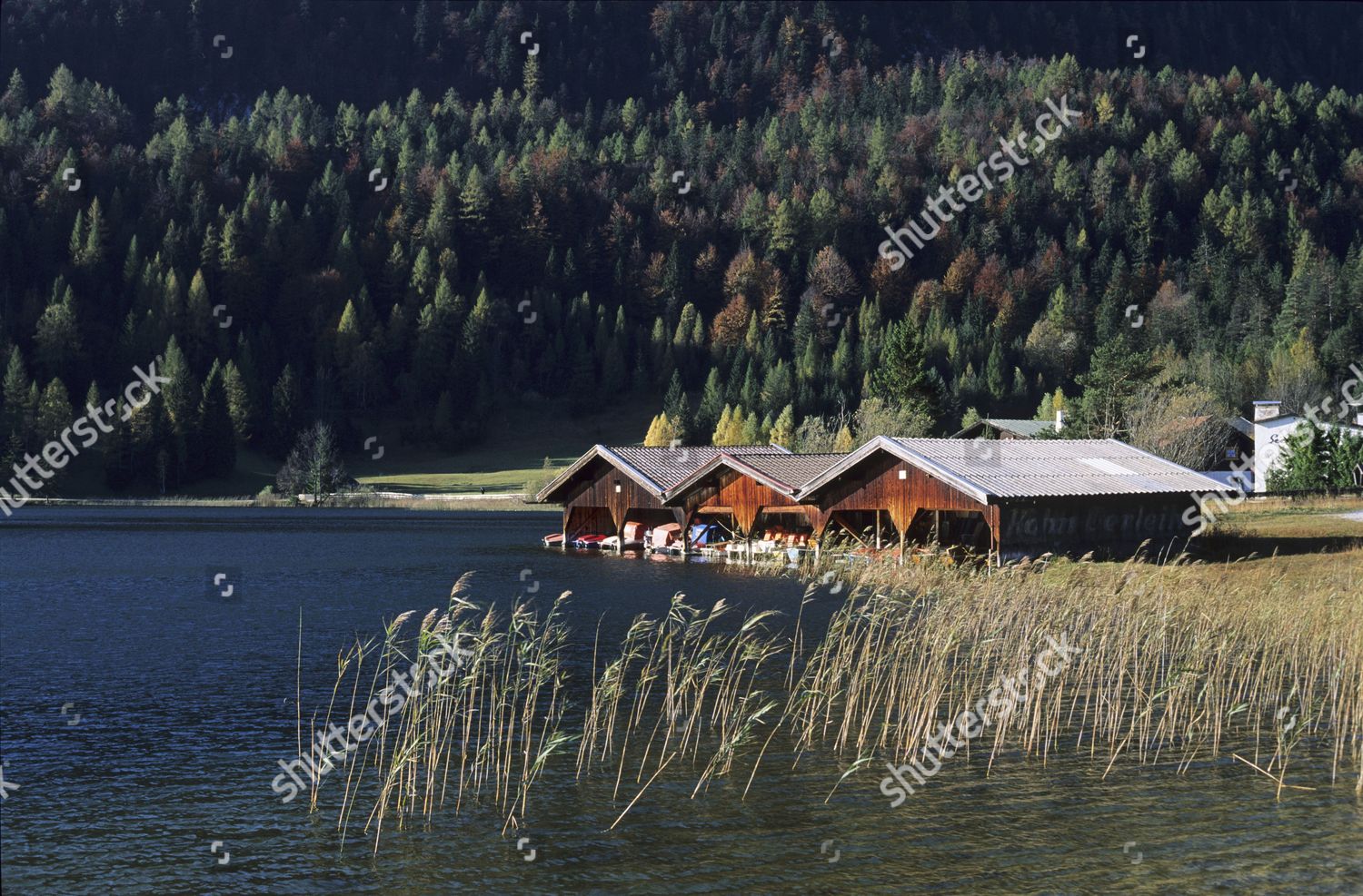 Lautersee Lake Near Mittenwald Upper Bavaria Editorial Stock Photo ...