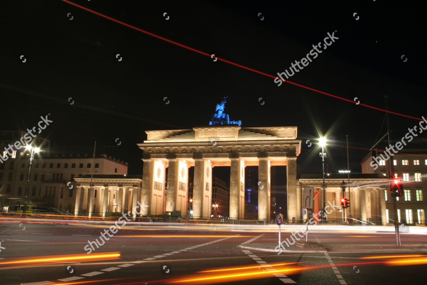 Brandenburger Gate Illuminated Festival Lights Editorial Stock Photo - Stock Image | Shutterstock