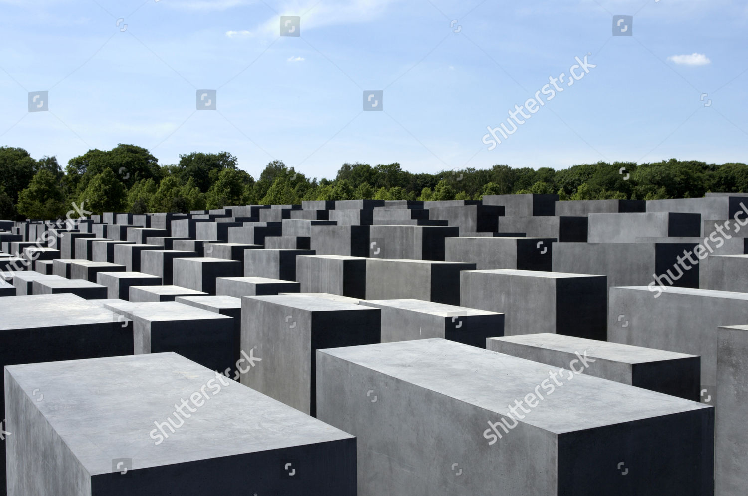 View Over Undulating Field Concrete Steles Editorial Stock Photo ...