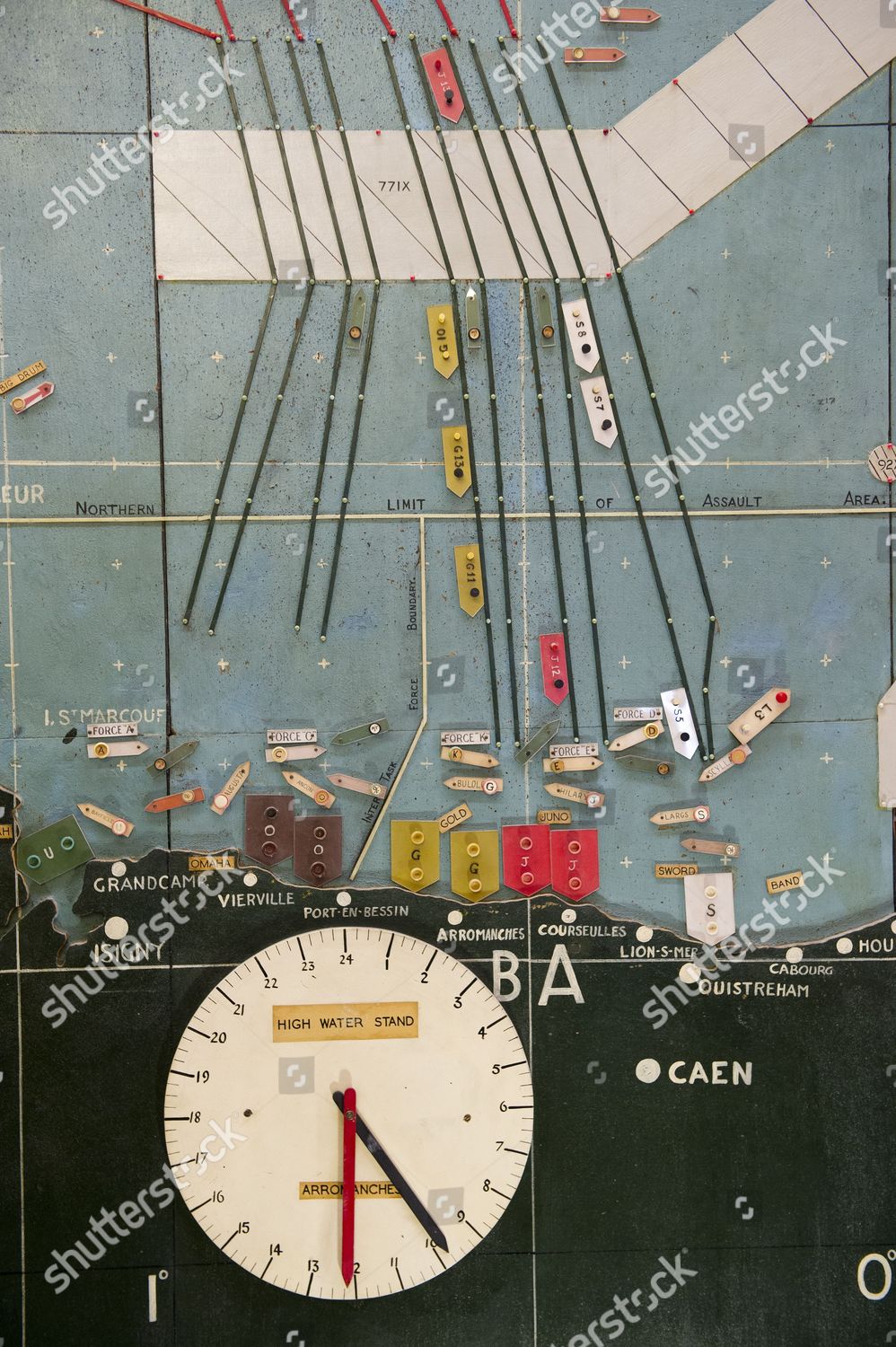 Historic D Day Map Southwick House Editorial Stock Photo - Stock Image ...
