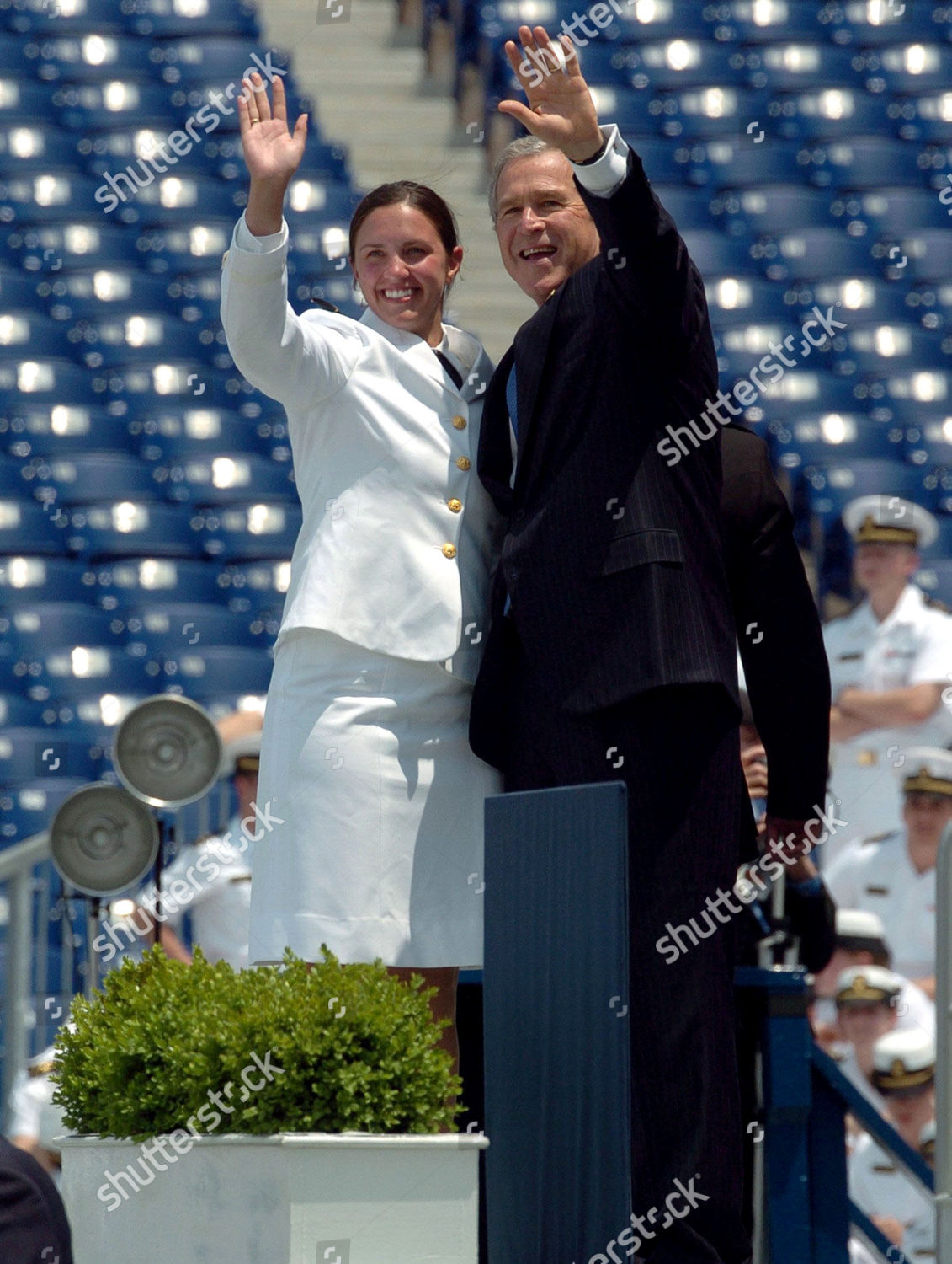 President George W Bush Waving Parents Editorial Stock Photo - Stock ...