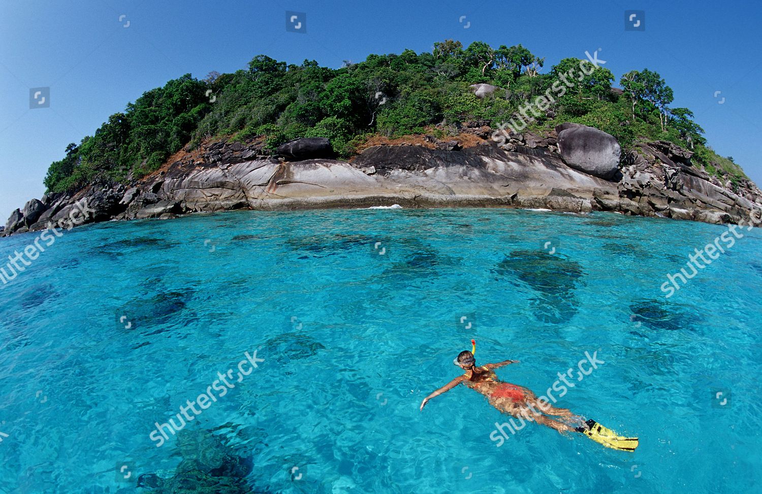 Model Released Snorkeling Woman Editorial Stock Photo - Stock Image ...