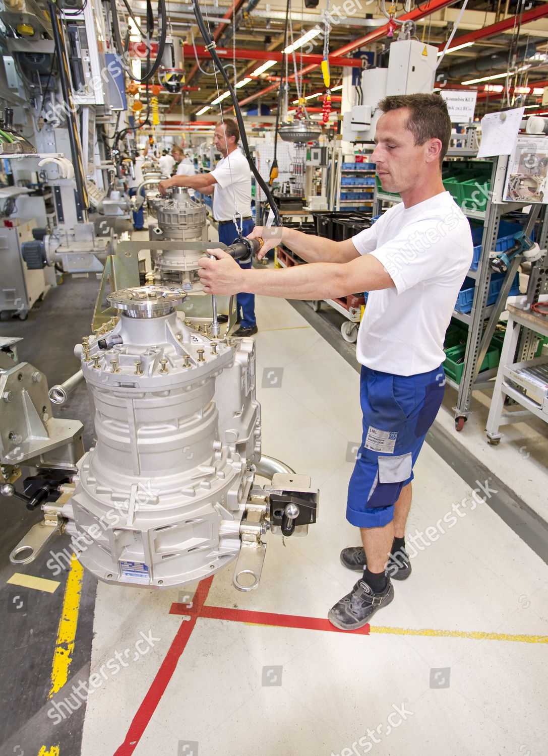 Operators Working Production Gearboxes Automotive Industry Editorial ...