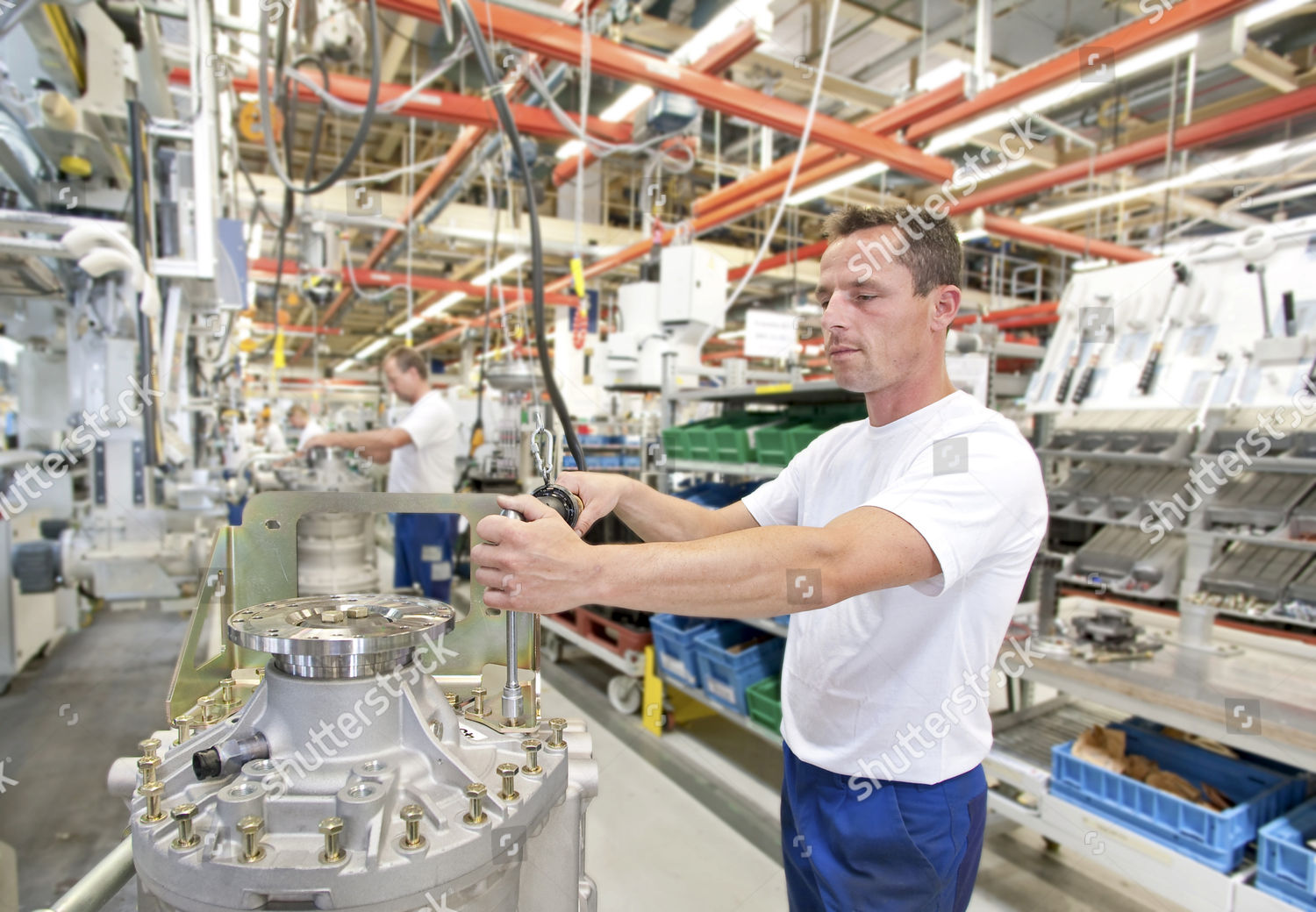 Operators Working Production Gearboxes Automotive Industry Editorial ...