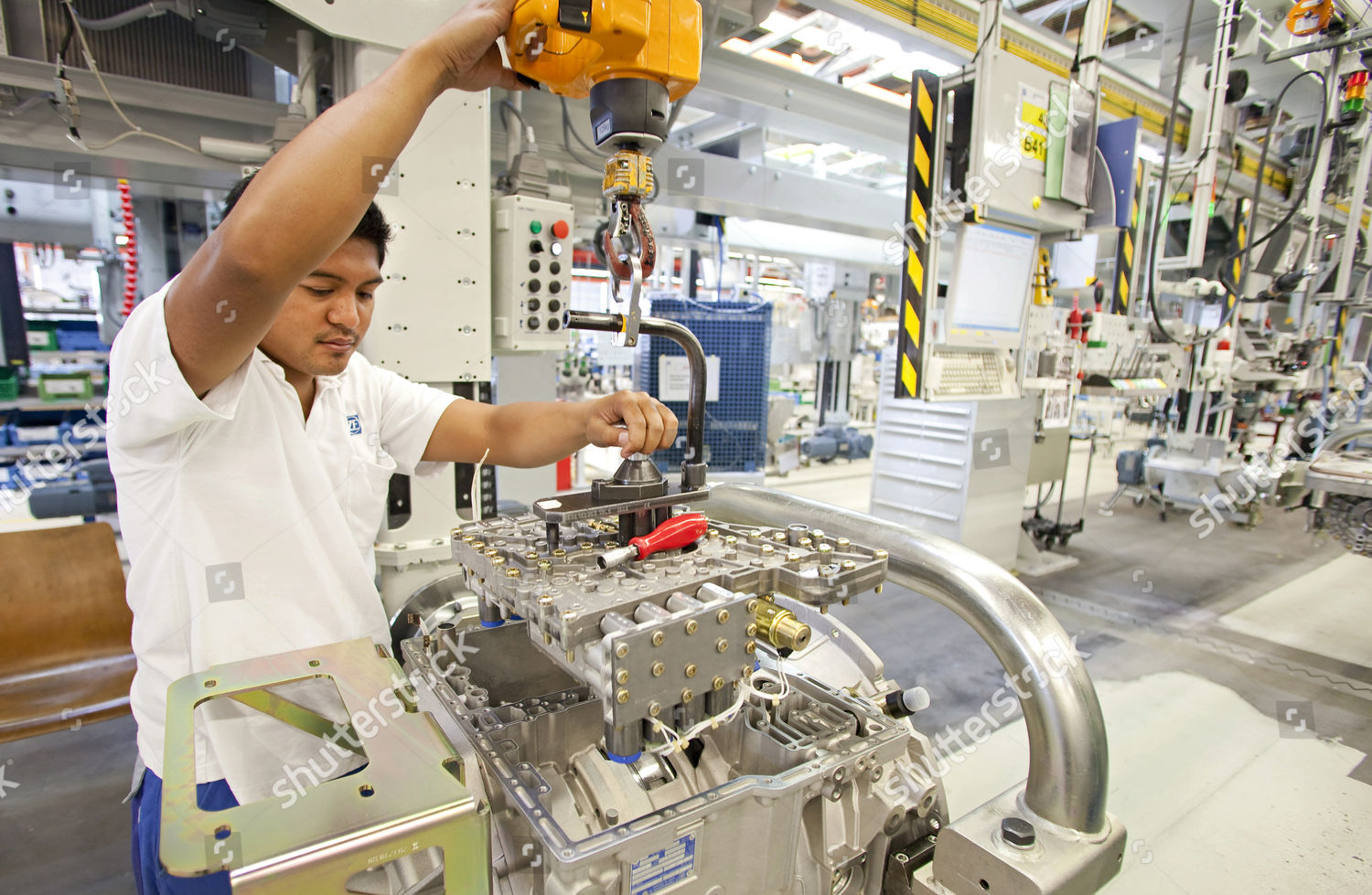 Operator Working Production Gearboxes Automotive Industry Editorial ...