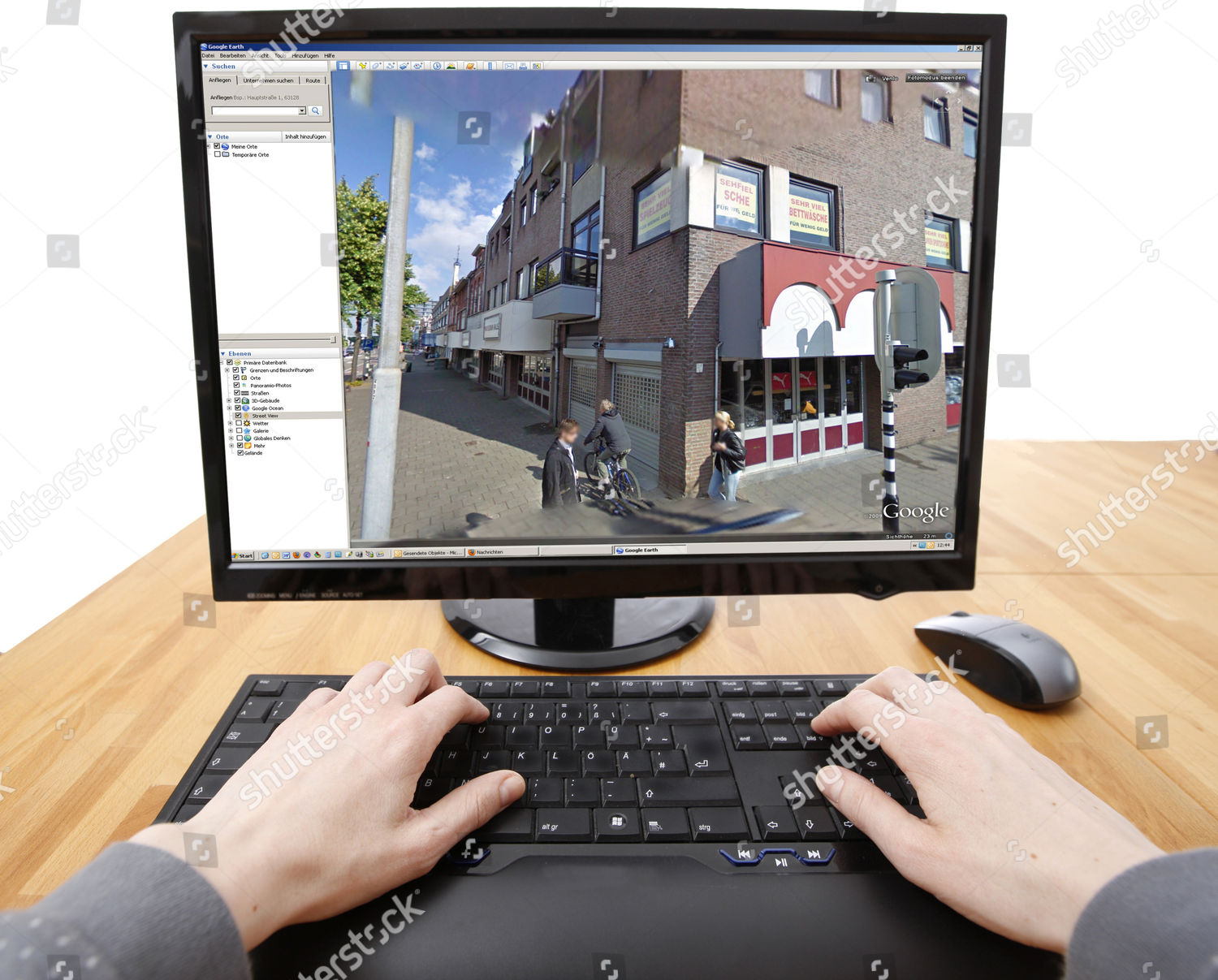 Person Sitting Computer Working Google Street Editorial Stock Photo ...