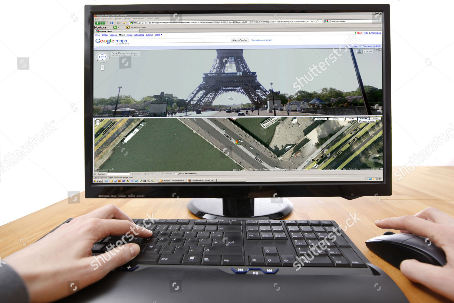 Person Sitting Computer Working Google Street Editorial Stock Photo ...