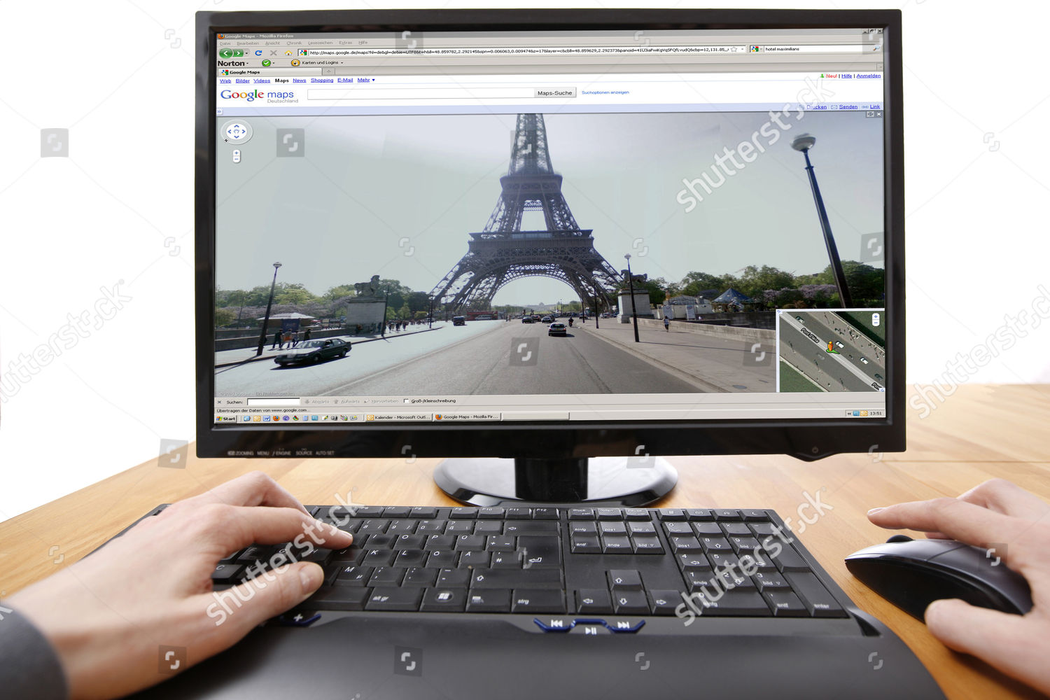 Person Sitting Computer Working Google Street Editorial Stock Photo ...