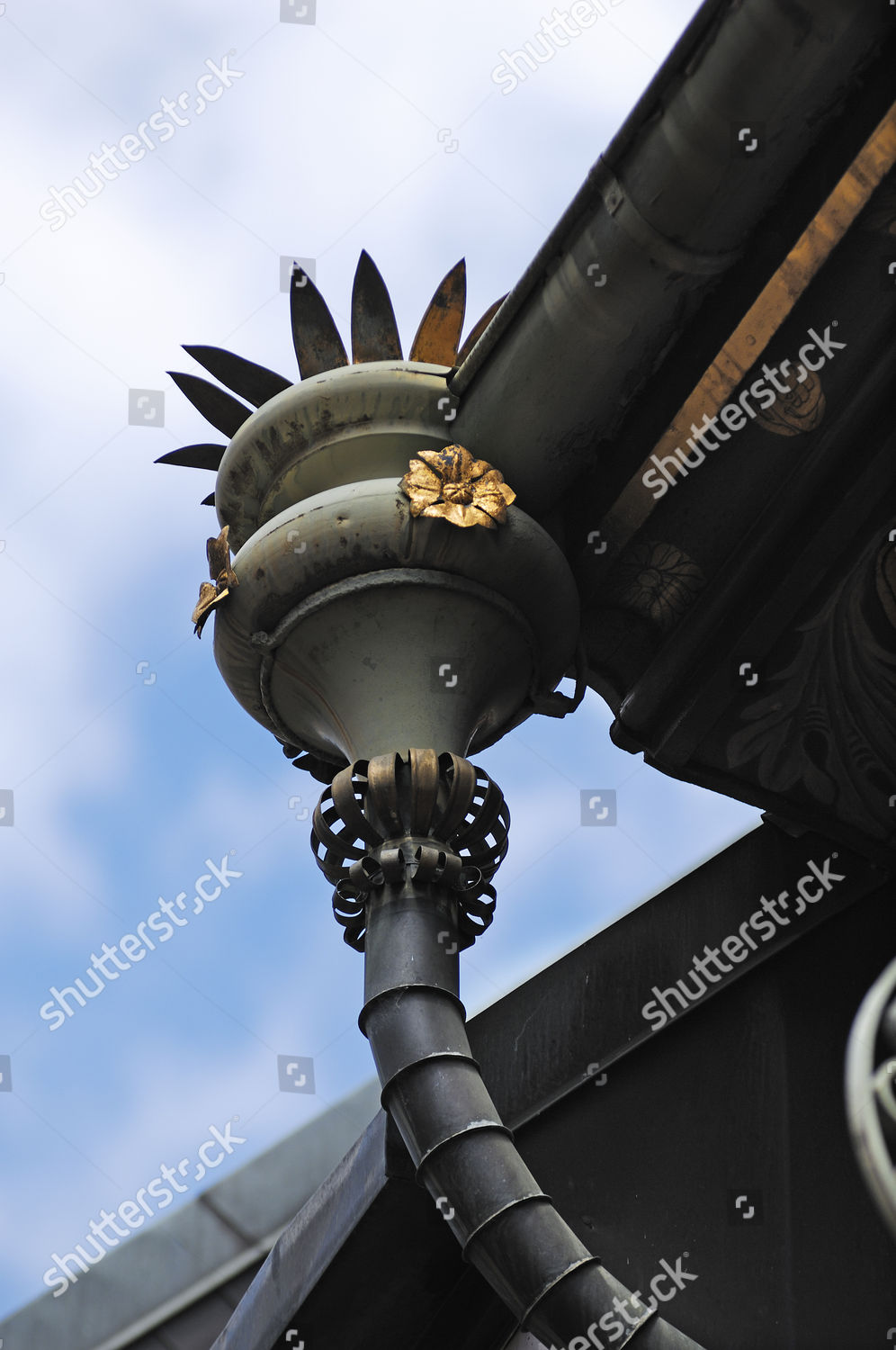 Artfully Forged Gutter On Inn Wirtshaus Editorial Stock Photo - Stock ...