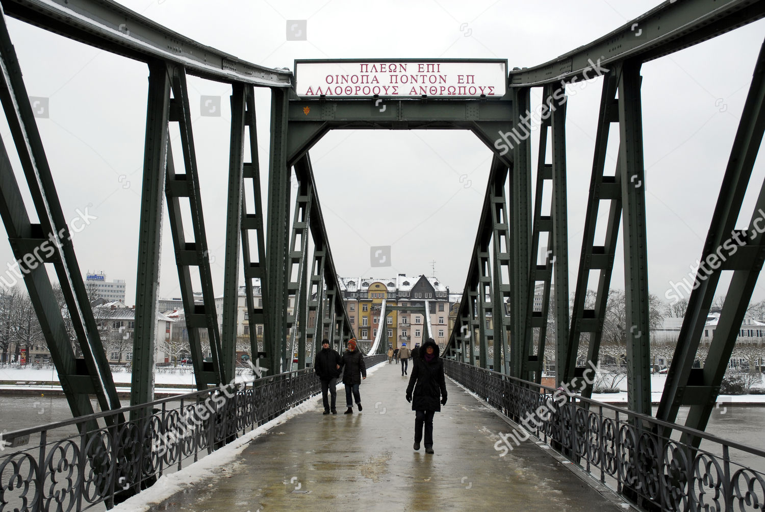 Eiserner Steg Iron Footbridge Leading Historic Editorial Stock Photo - Stock Image | Shutterstock