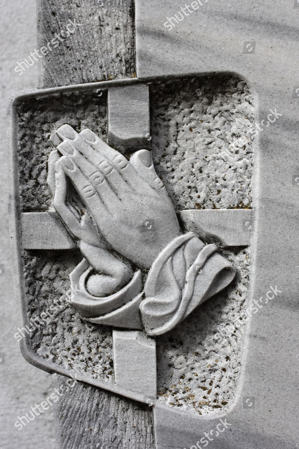 Praying Hands On Tombstone Editorial Stock Photo - Stock Image ...