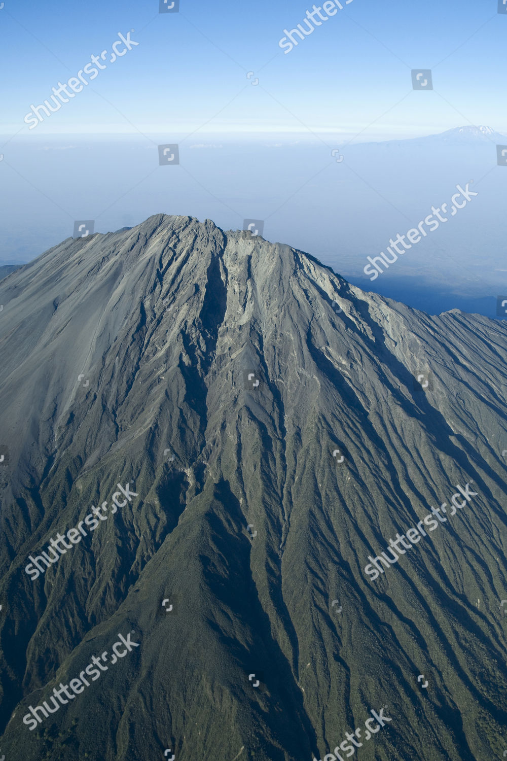 Aerial View Volcano Mount Meru Mt Editorial Stock Photo - Stock Image ...