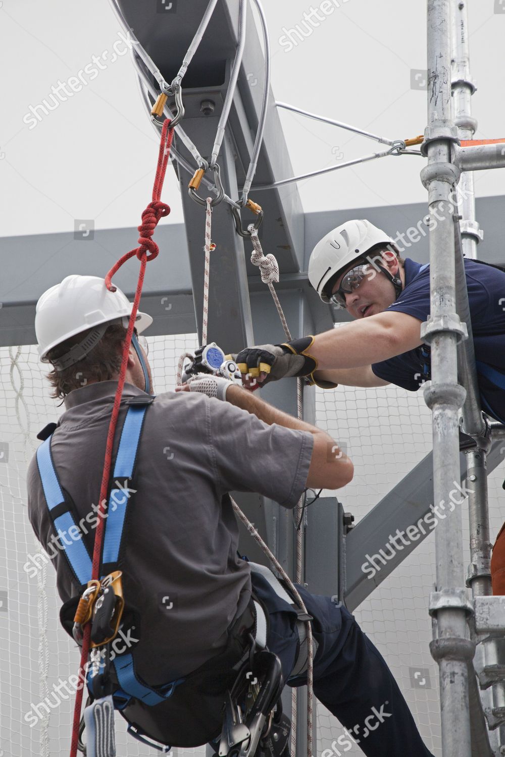 Instructor Checks Students Rigging Climbing Safety Editorial Stock ...