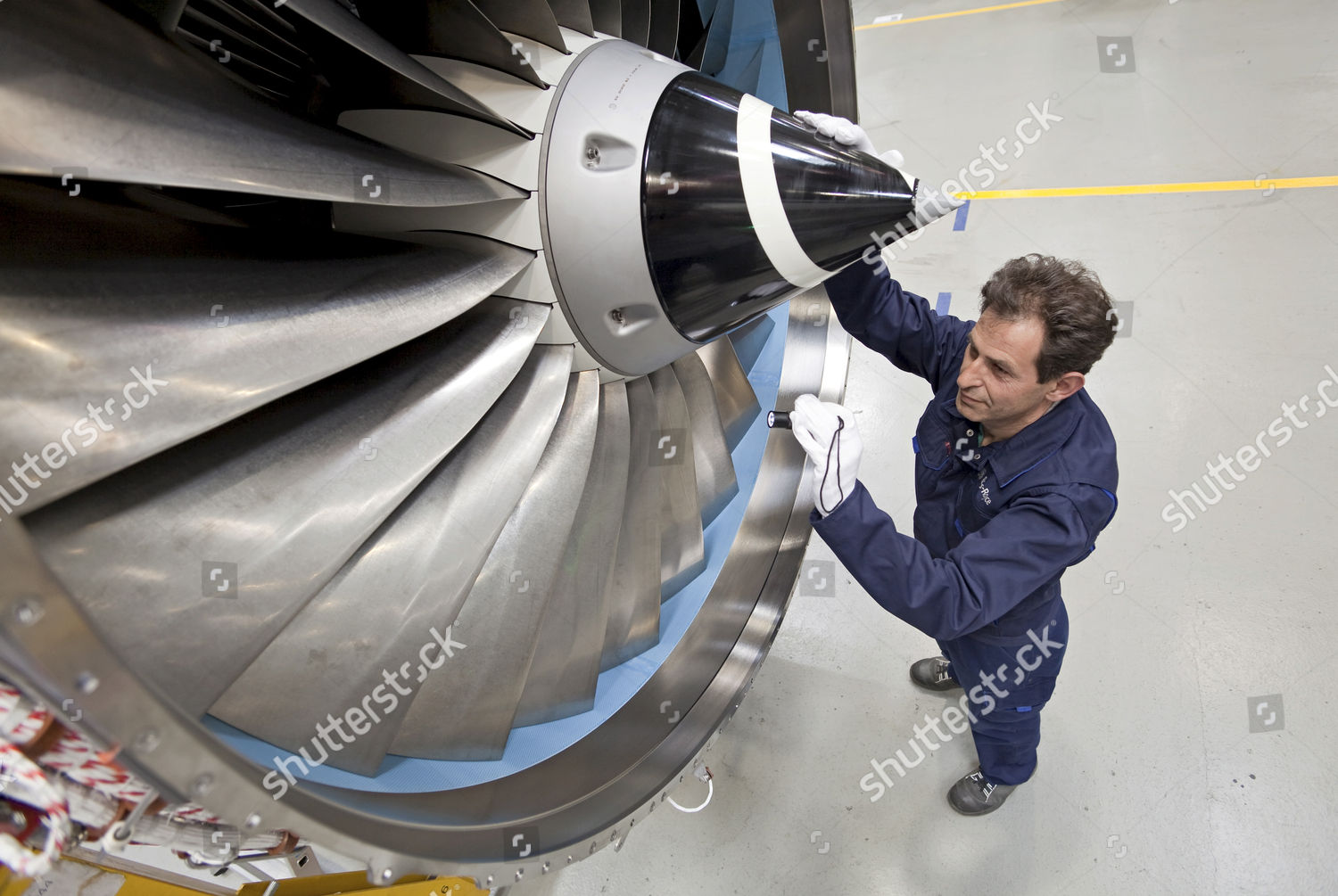 Rollsroyce Aircraft Engine Production Final Assembly Editorial Stock ...