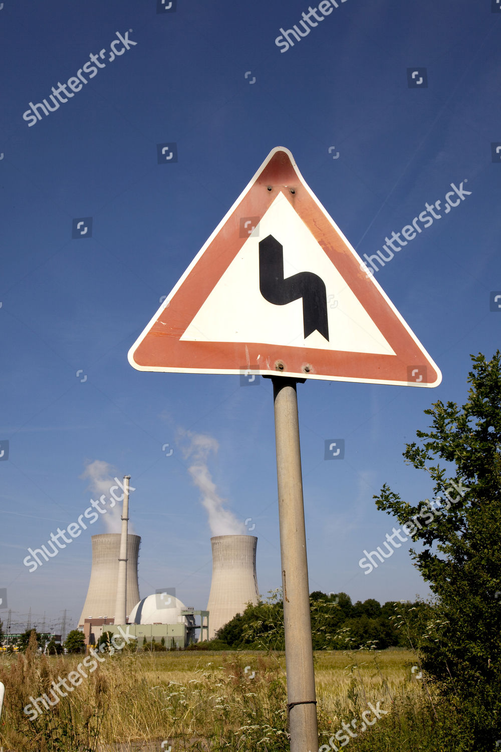 Grafenrheinfeld Nuclear Power Station Traffic Sign Editorial Stock ...