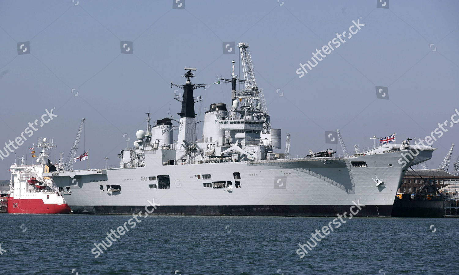 British Invincible Class Aircraft Carrier Portsmouth Editorial Stock ...