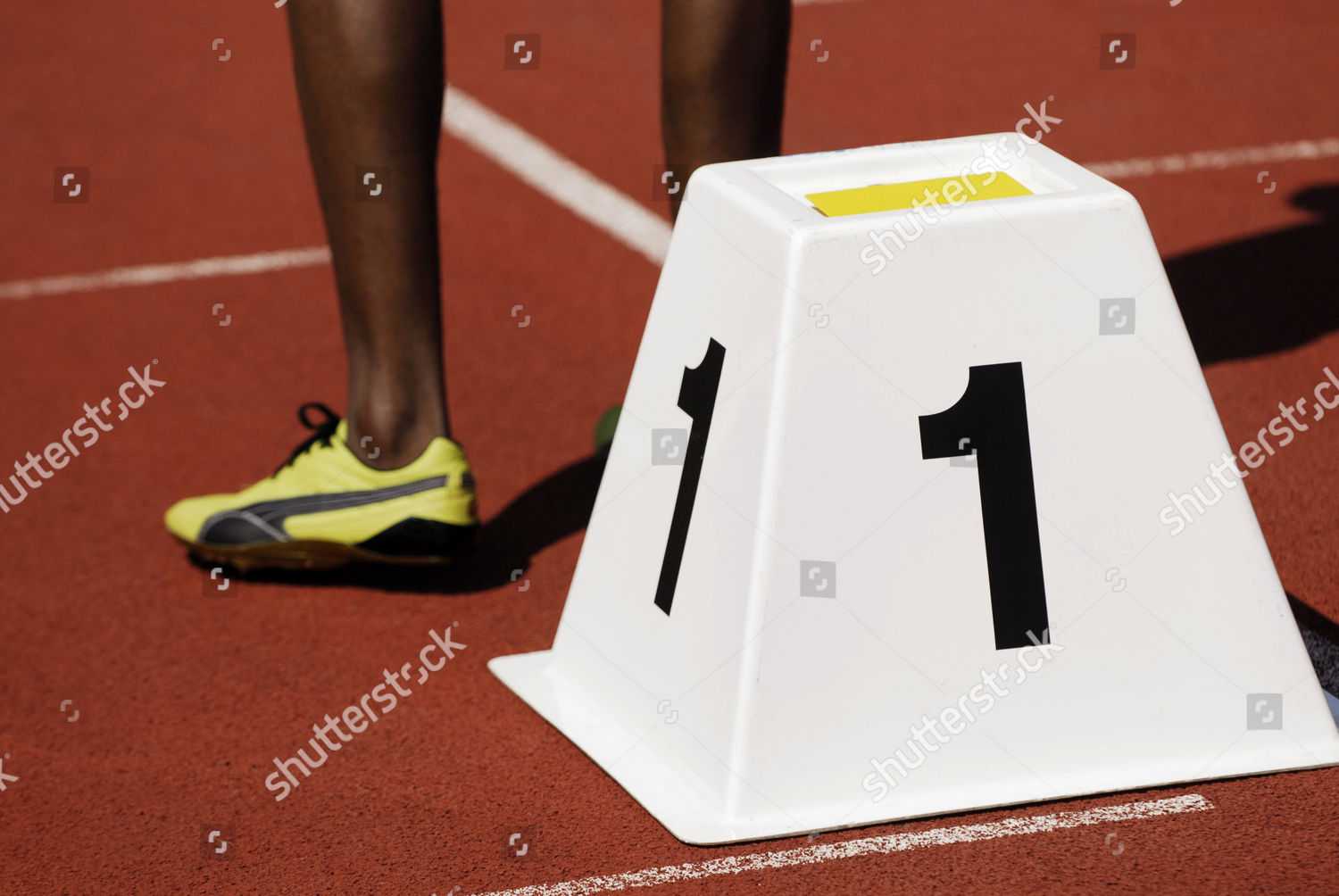 Legs Male Sprinter Next Starting Block Editorial Stock Photo - Stock ...