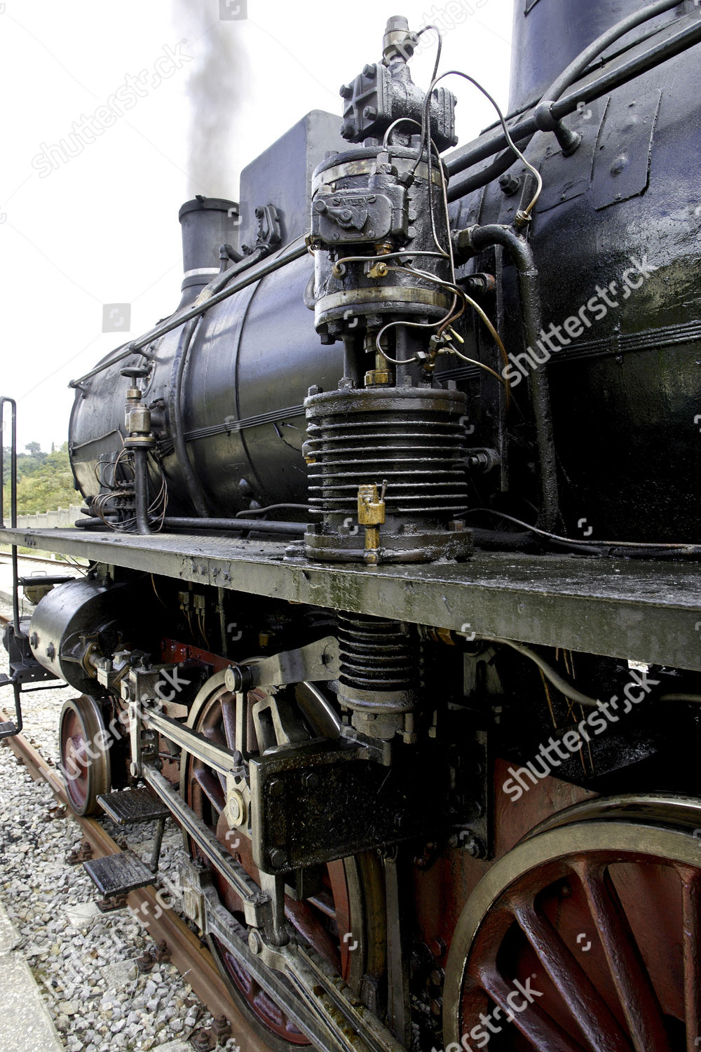 Detail Old Italian Locomotive Steam Train Editorial Stock Photo - Stock ...