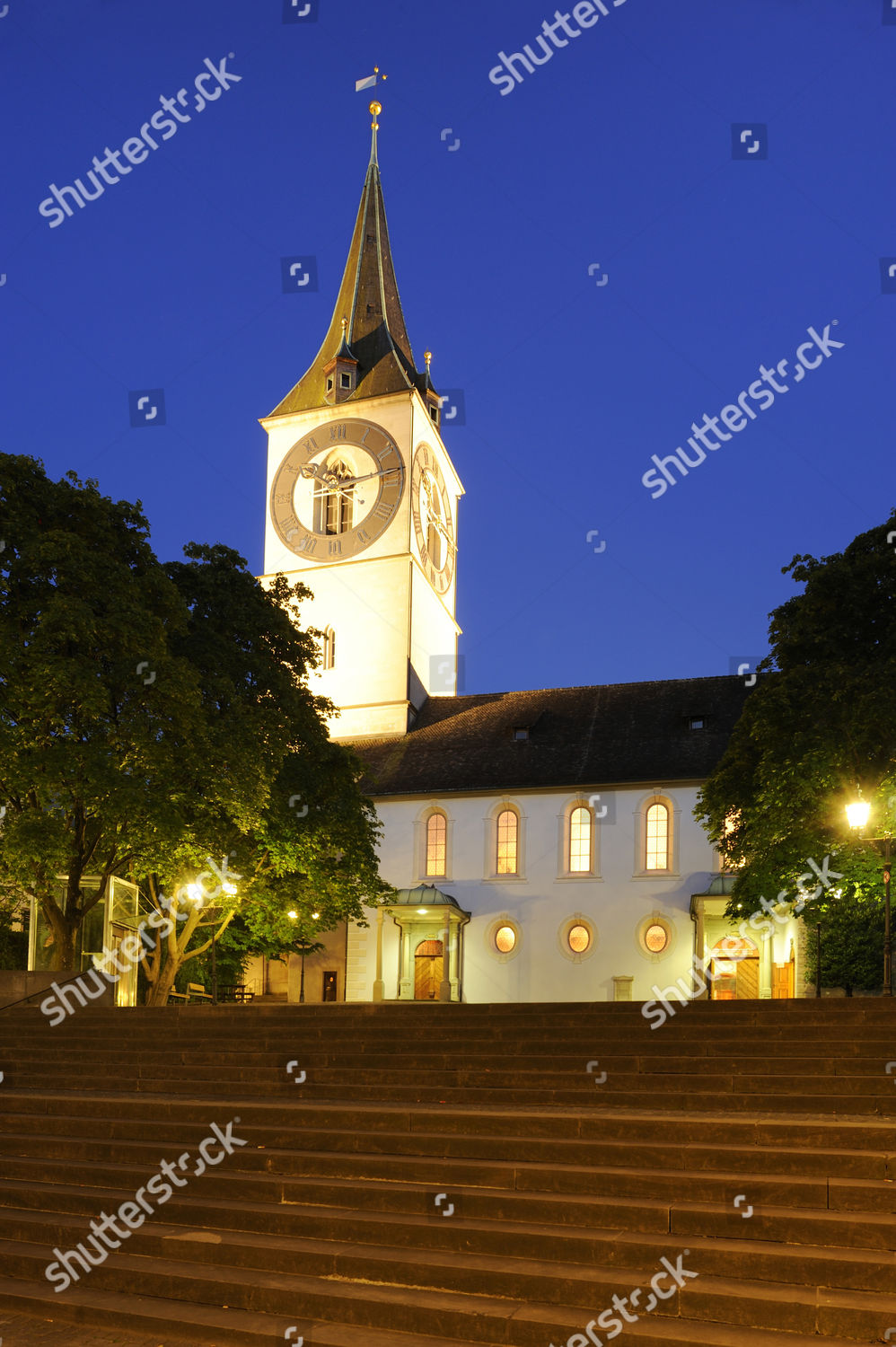 St Peterskirche Church Largest Clock Face Editorial Stock Photo - Stock ...