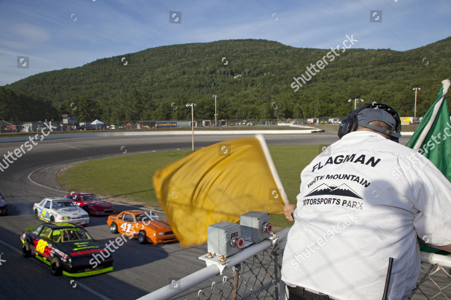 Flagman Waves Signal Flags During Stock Editorial Stock Photo - Stock ...