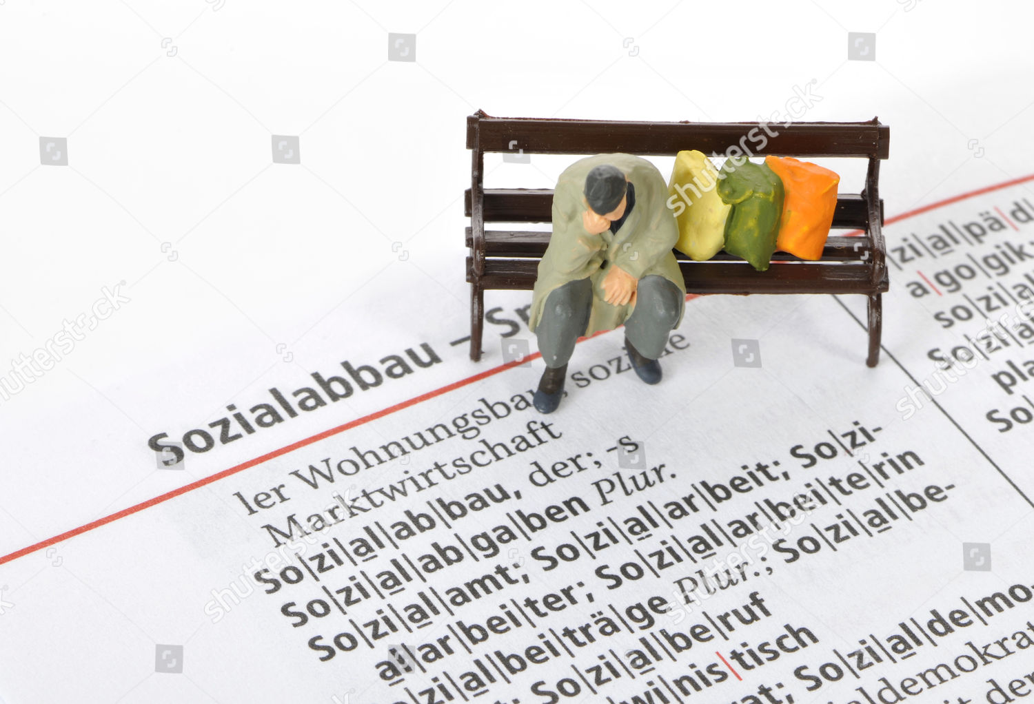 Figure Homeless Park Bench Dictionary Entry Editorial Stock Photo ...