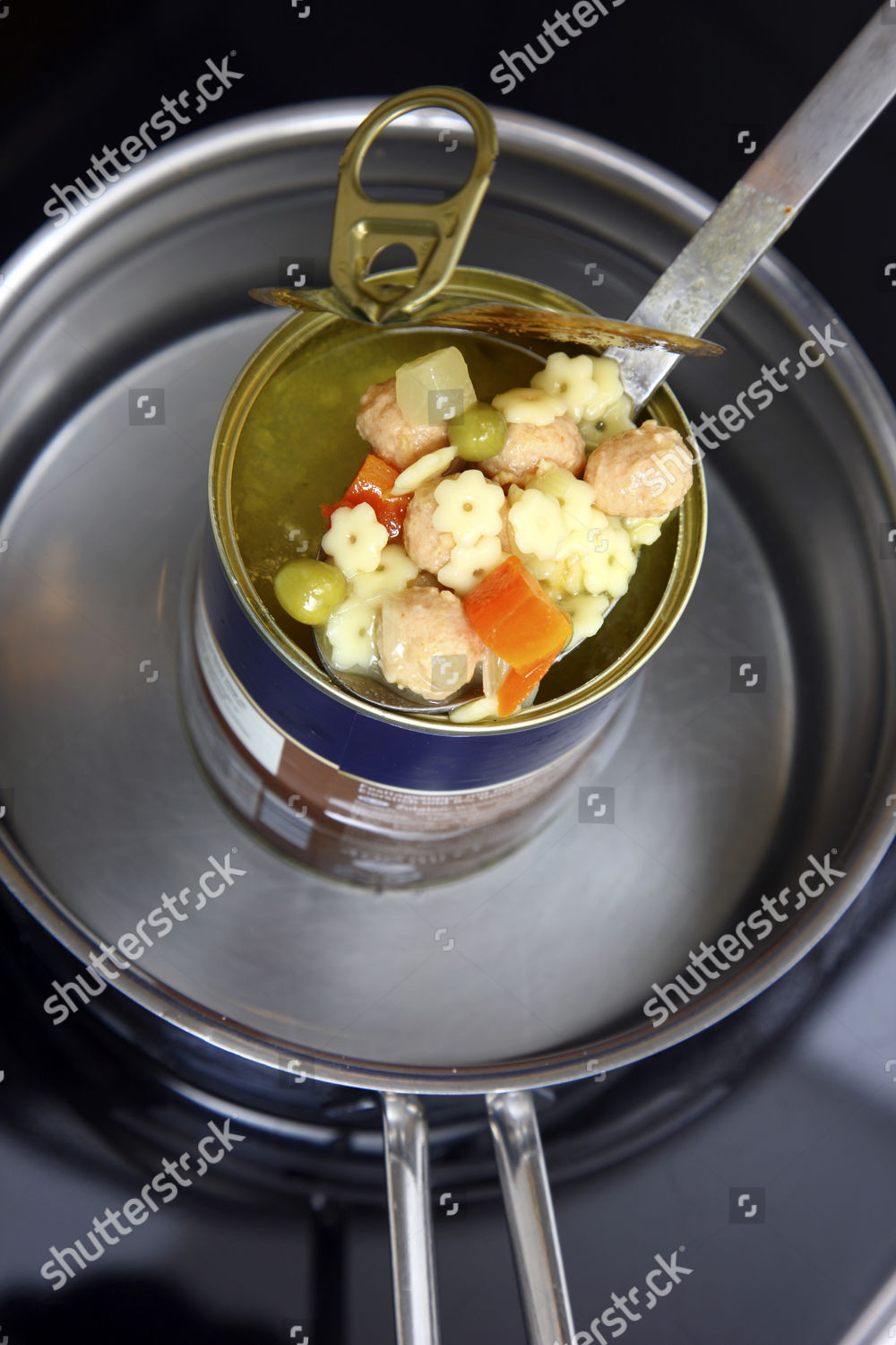 Reheating Instant Meal Tin Can Water Editorial Stock Photo - Stock ...
