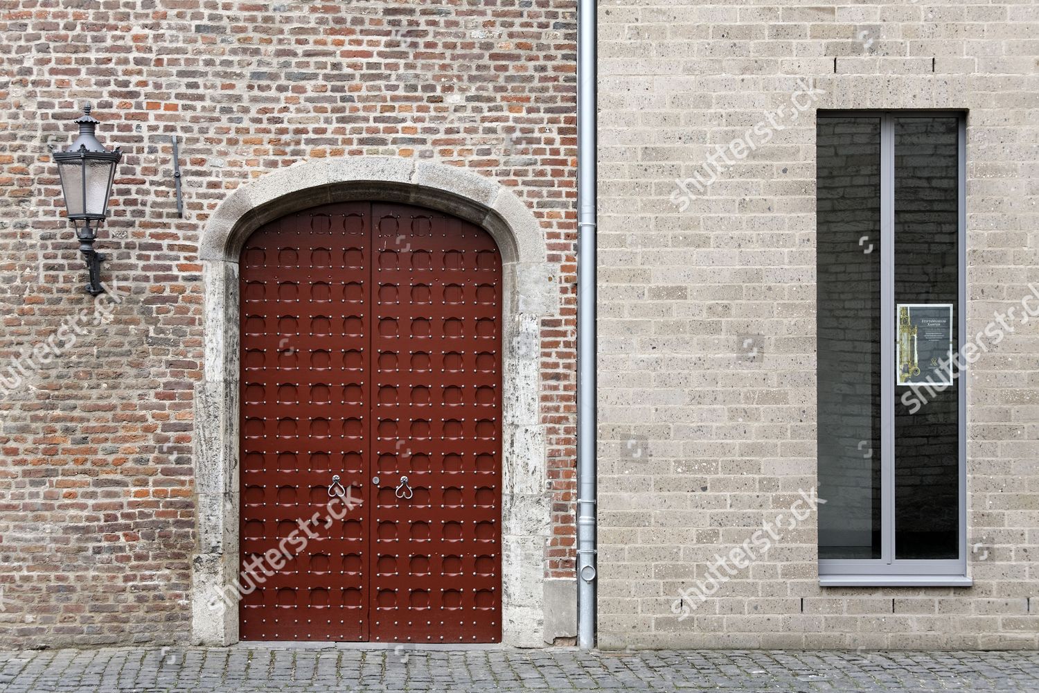 Medieval Brick Wall Gate Side By Editorial Stock Photo - Stock Image ...