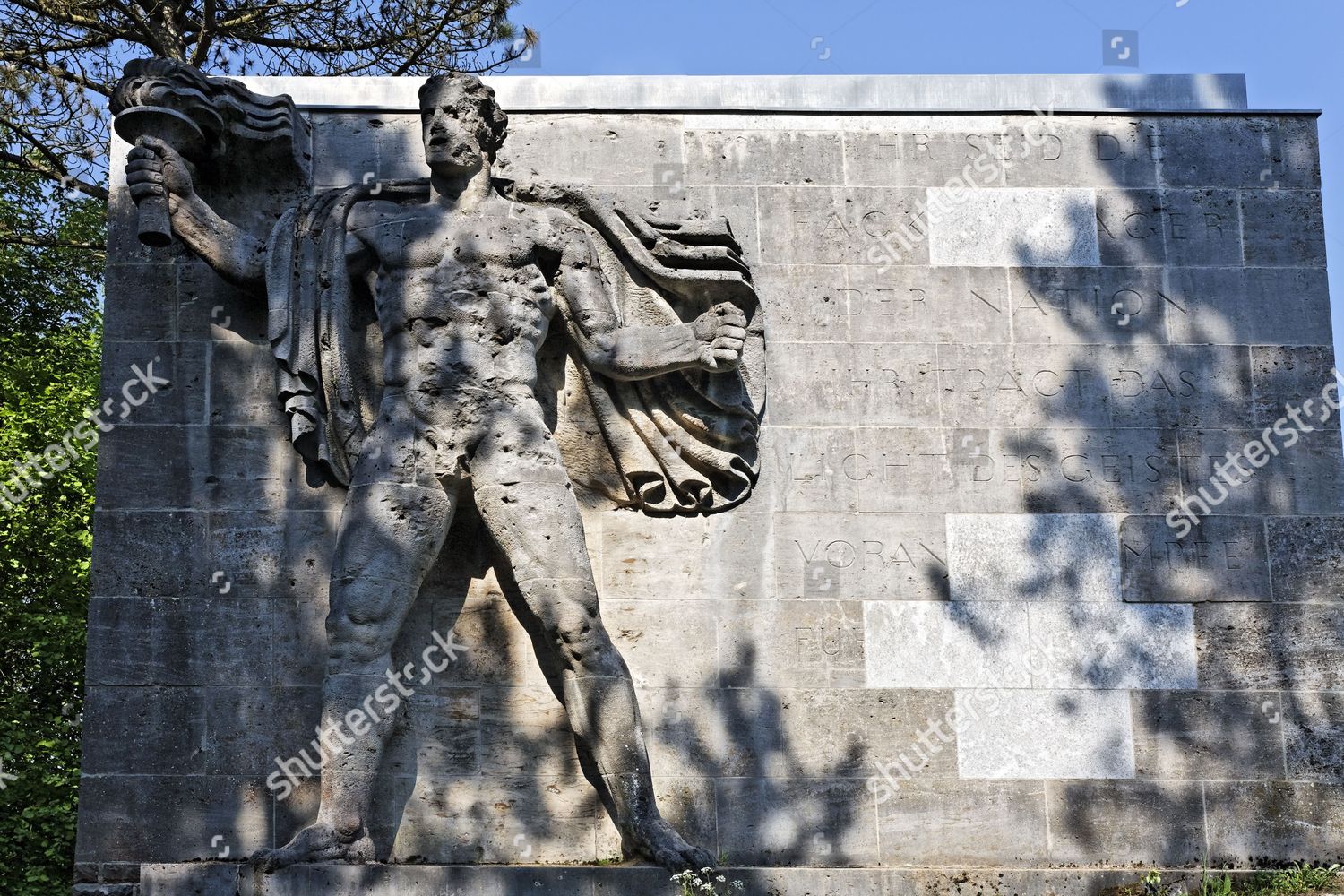 Torchbearer Monumental Stone Sculpture Nazi Era Editorial Stock Photo ...