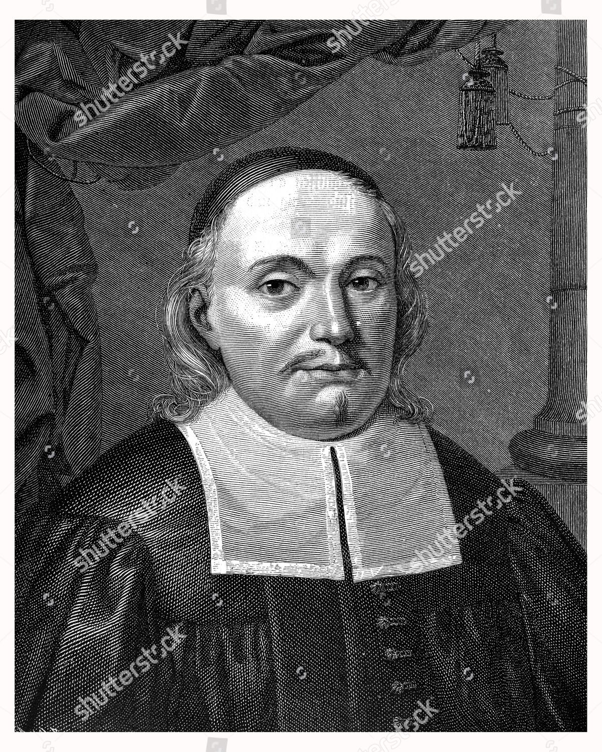 Portrait Paul Gerhardt Historic Depiction Deutsche Editorial Stock ...