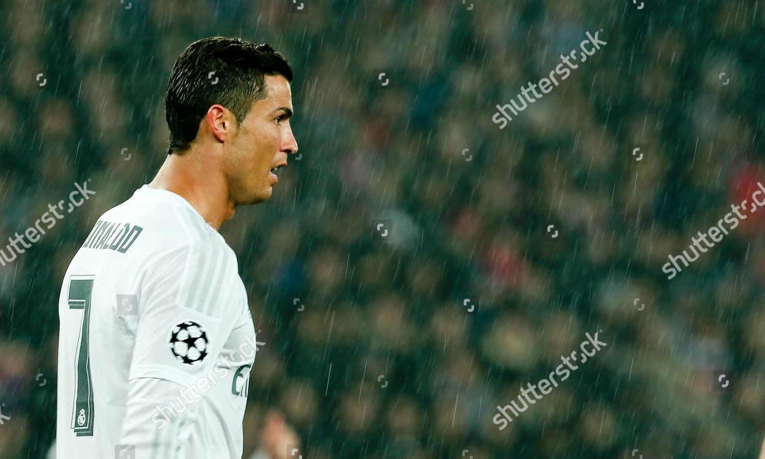 Cristiano Ronaldo Real Madrid Pouring Rain Editorial Stock Photo ...
